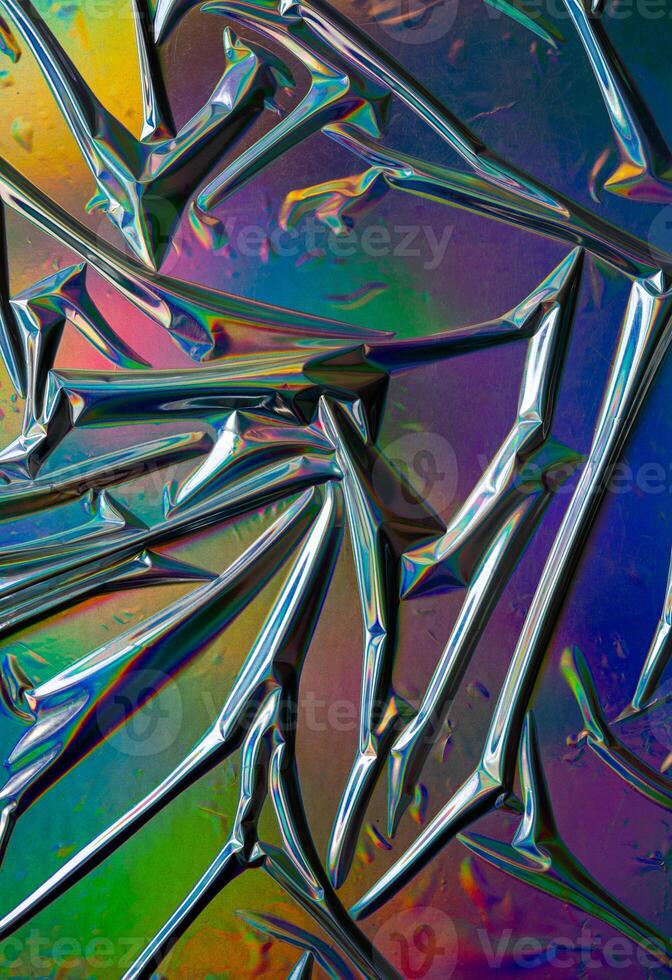 Glued colorful gradient holographic texture background. Dark futuristic ...