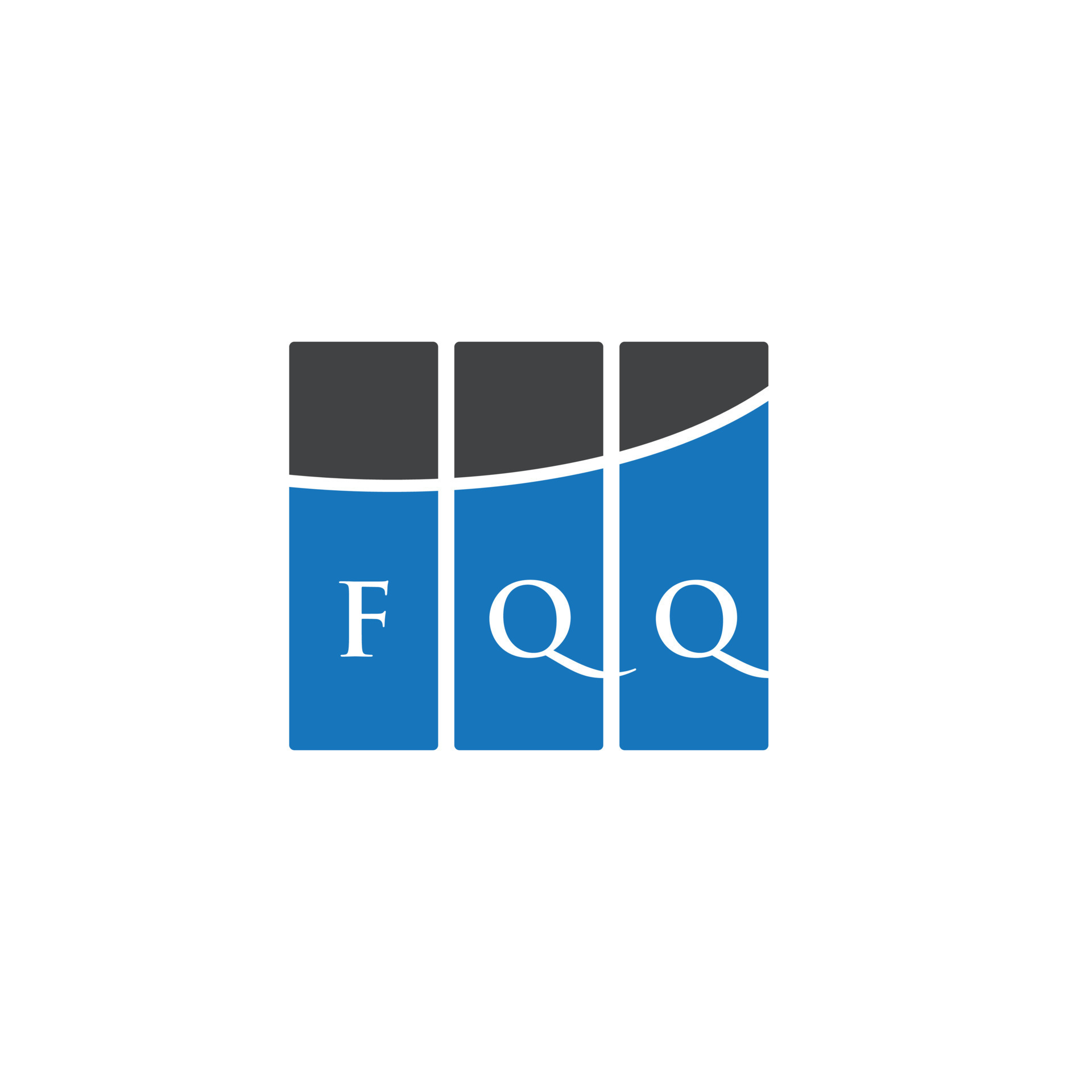 diseño de letras fqq. diseño de logotipo de letras fqq sobre fondo blanco. fqq concepto creativo ...