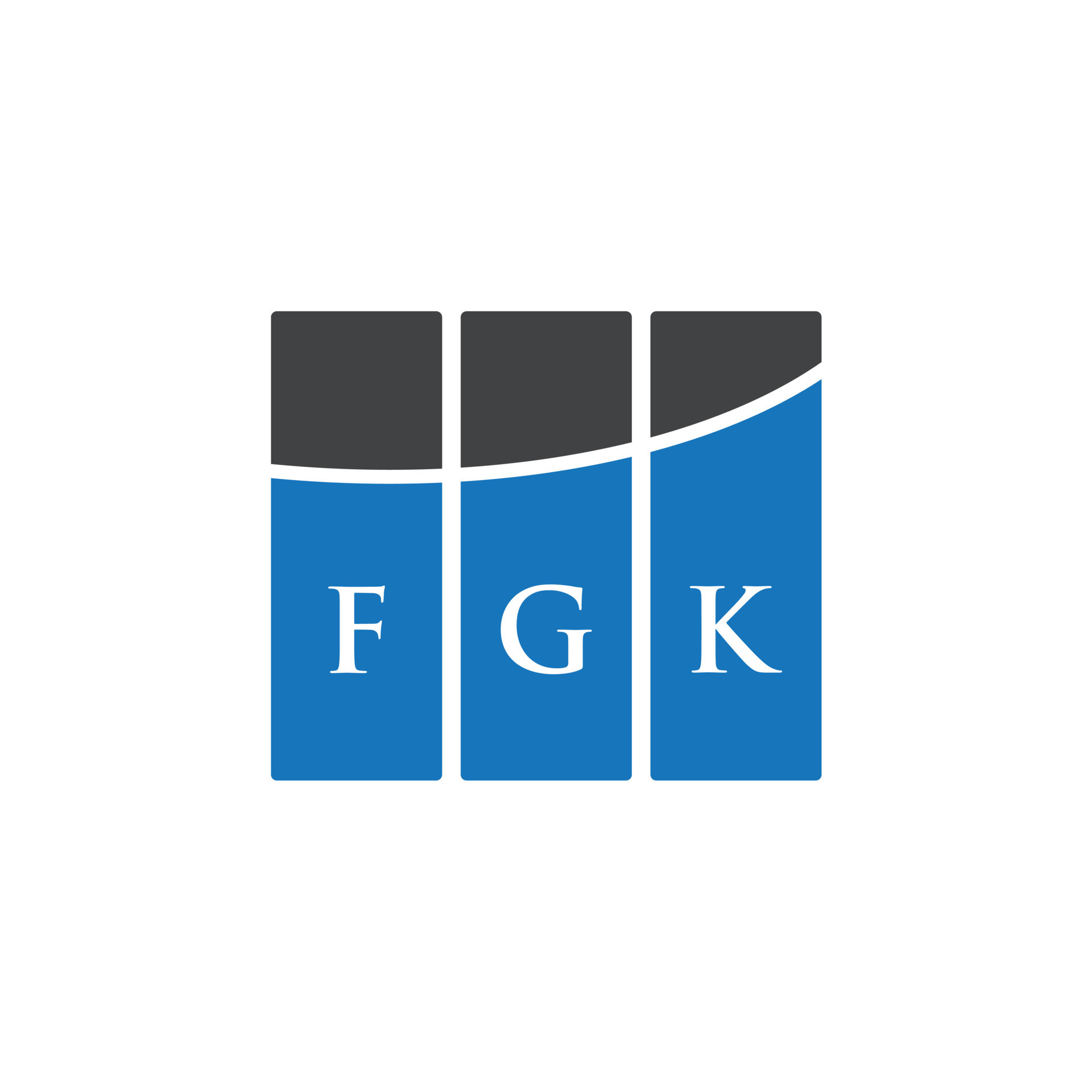 FGK letter logo design on WHITE background. FGK creative initials letter logo concept. FGK ...