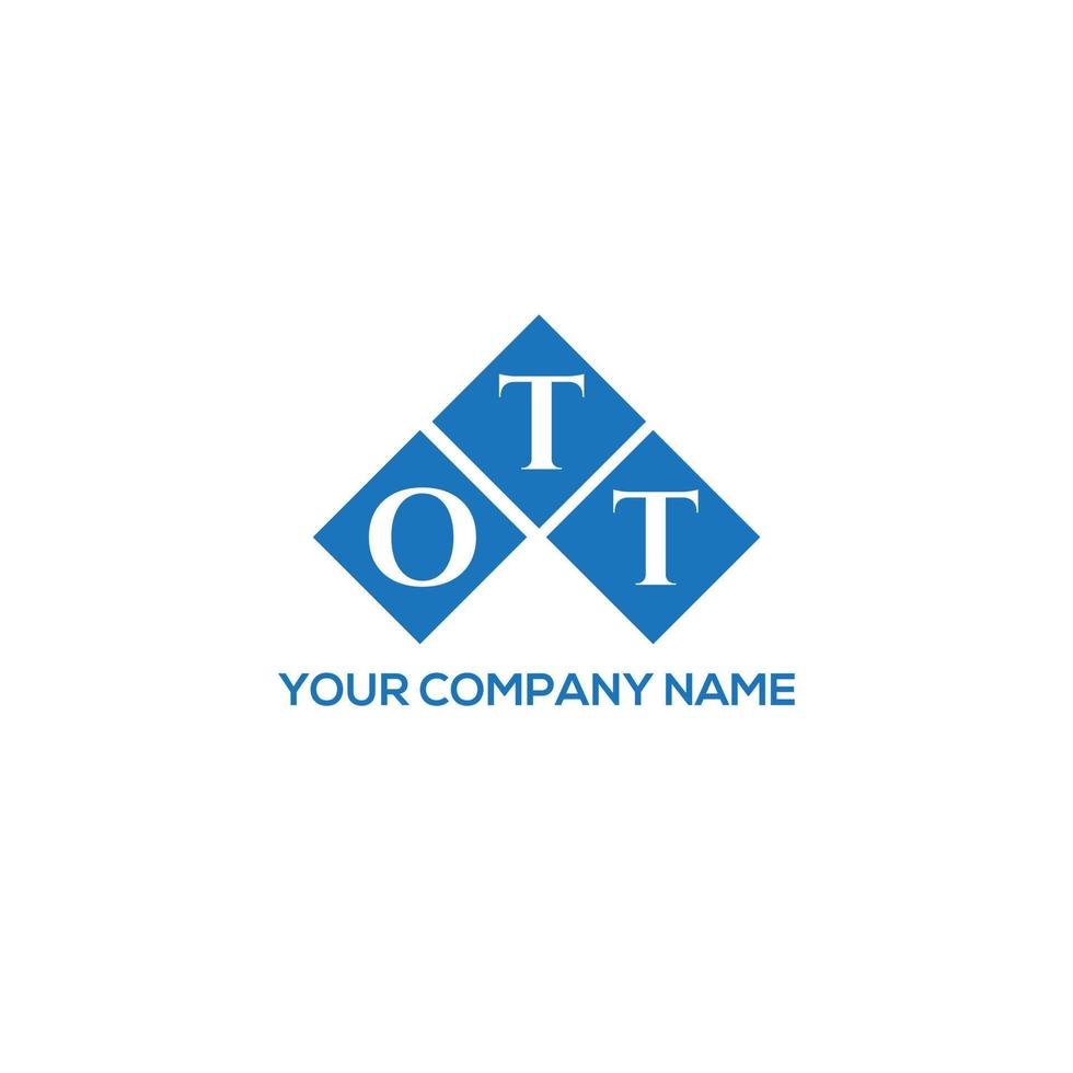 OTT letter logo design on white background. OTT creative initials letter logo concept. OTT ...