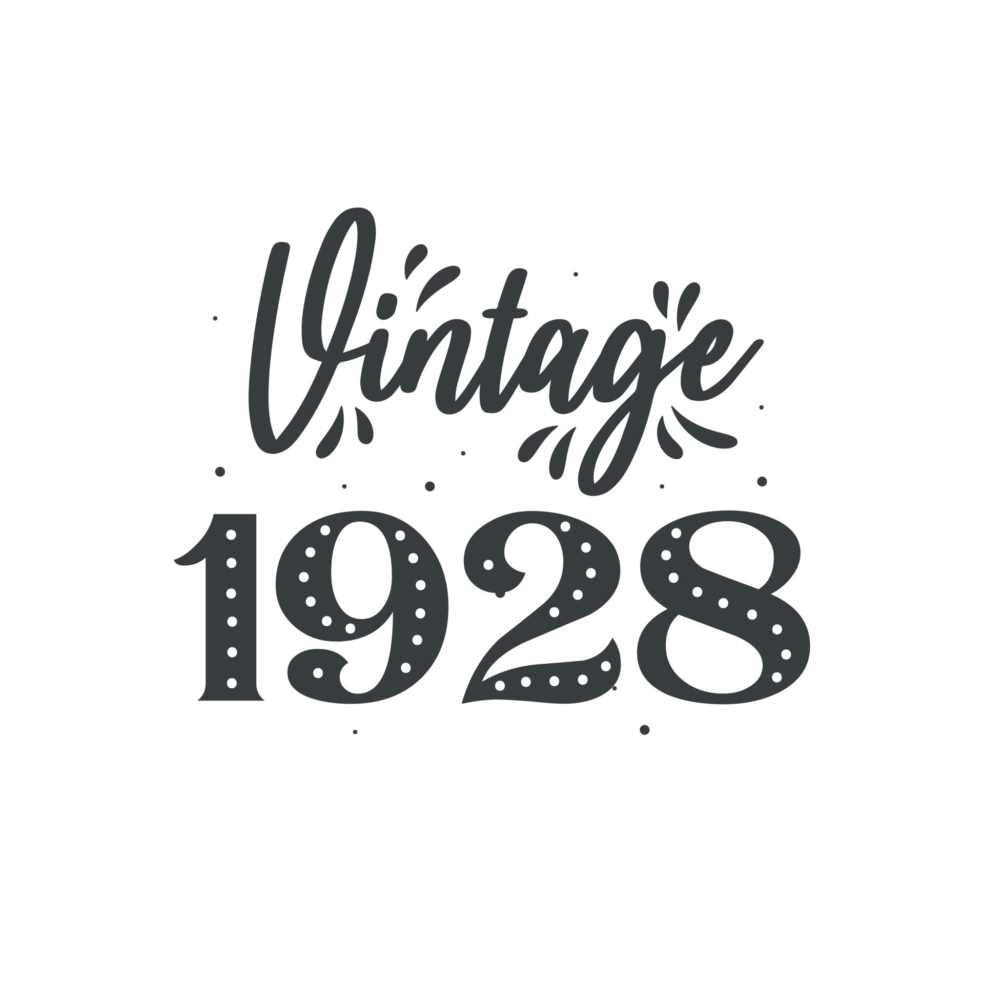 Born in 1928 Vintage Retro Birthday, Vintage 1928 9722962 Vector Art at ...