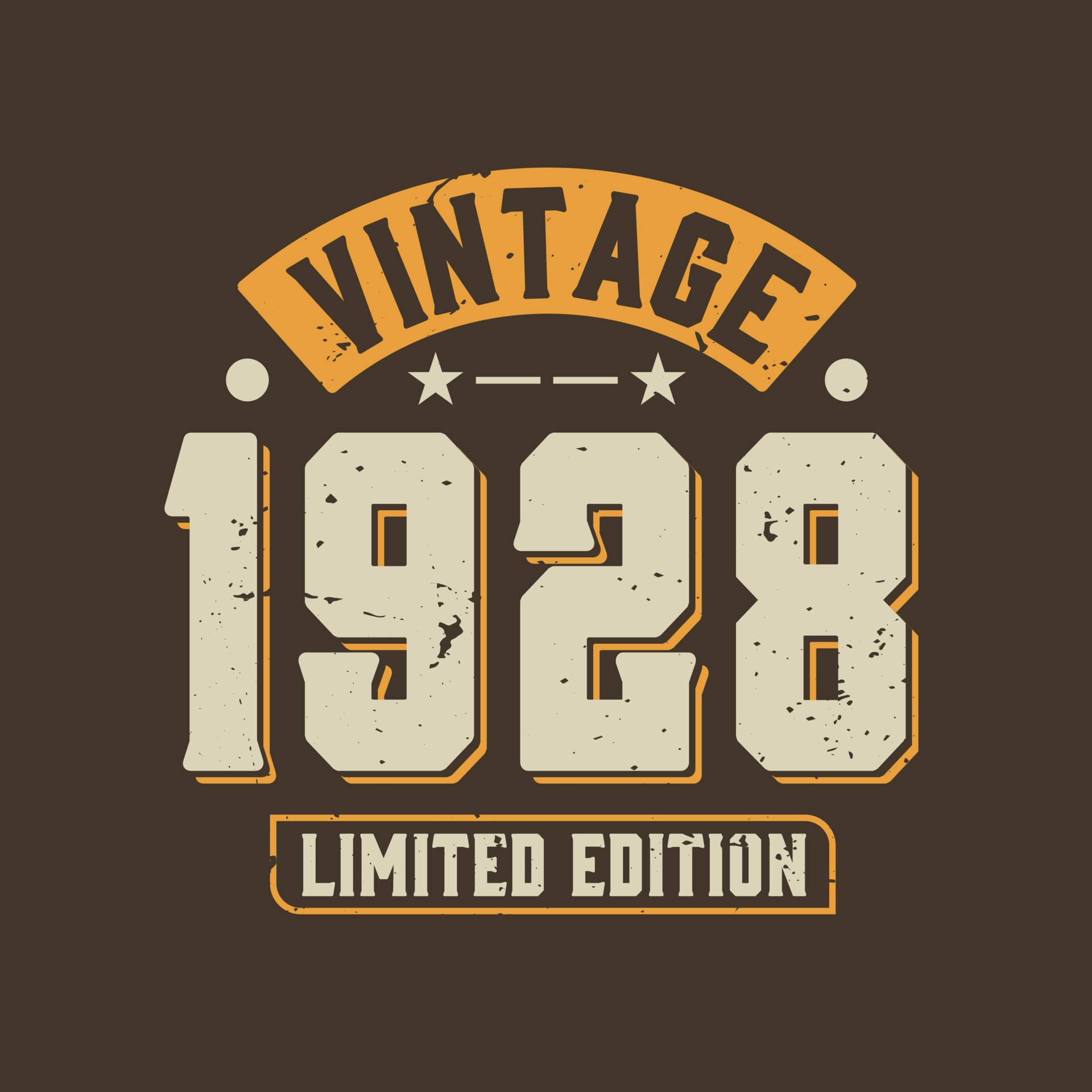 Vintage 1928 Limited Edition. 1928 Vintage Retro Birthday 9723001 ...