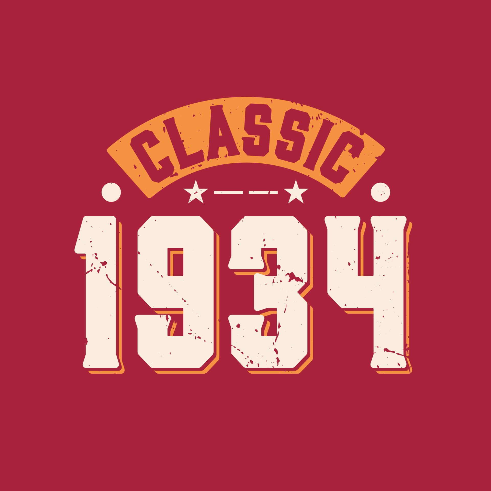 Classic 1934. 1934 Vintage Retro Birthday 9723629 Vector Art at Vecteezy
