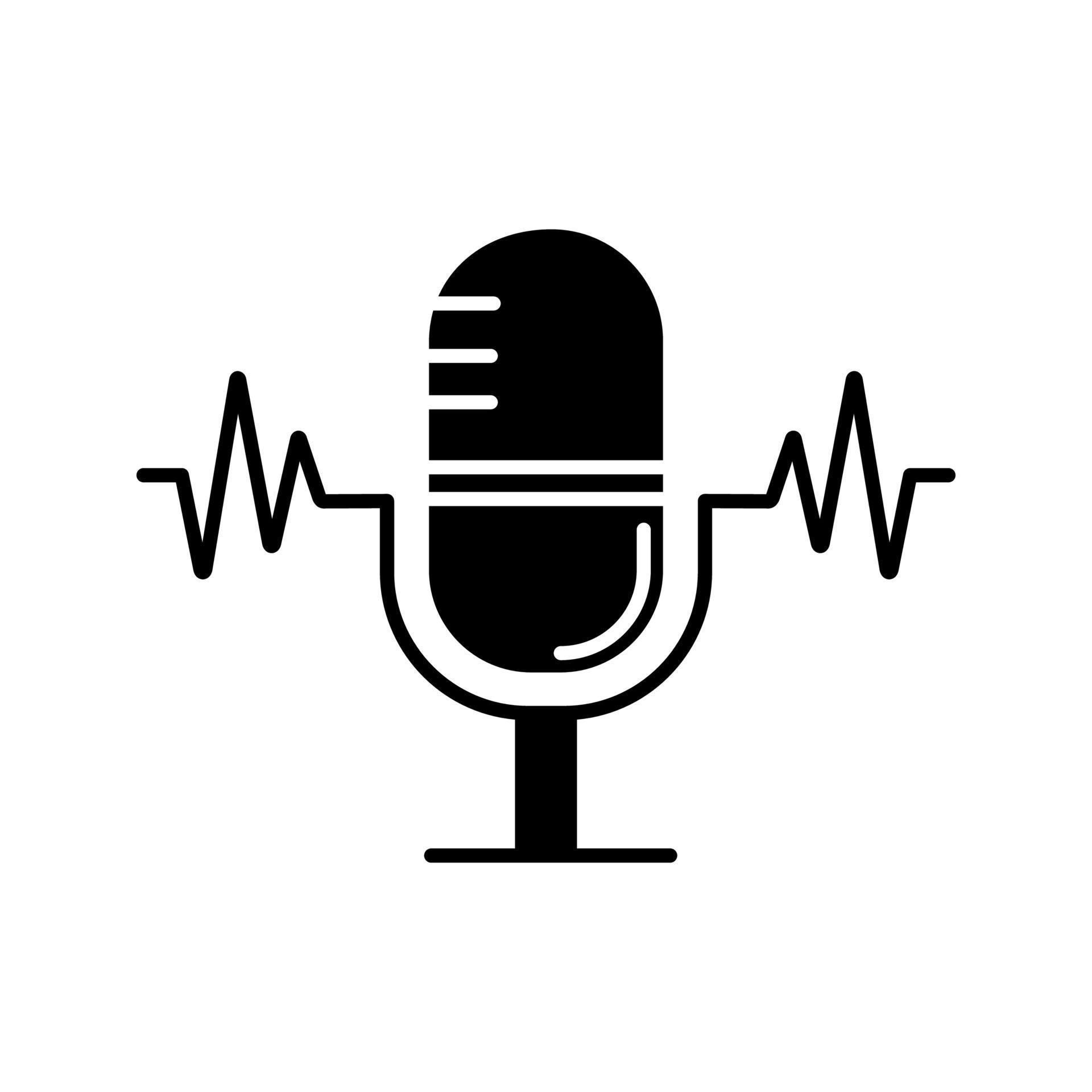 Speech recognition glyph icon. Voice command control. Microphone. Sound ...