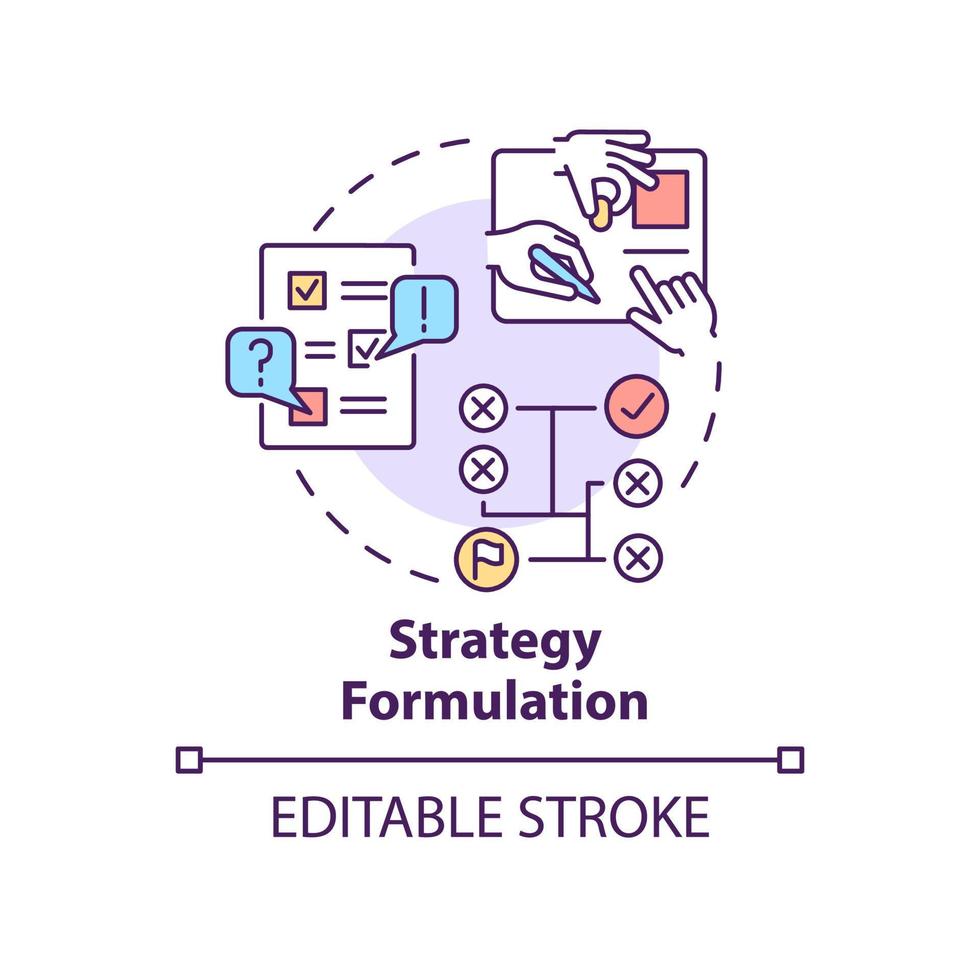 Strategy Formulation Concept Icon Plan Implementation Social Planning