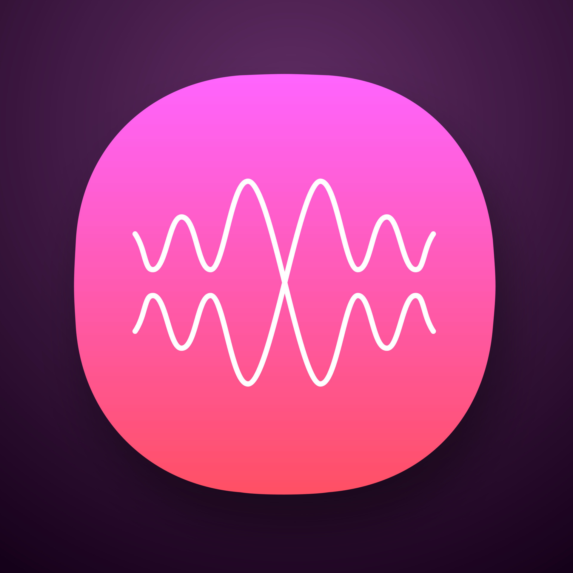 Sound Audio Wave App Icon Vibration Noise Amplitude Music Rhythm Frequency Radio Signal