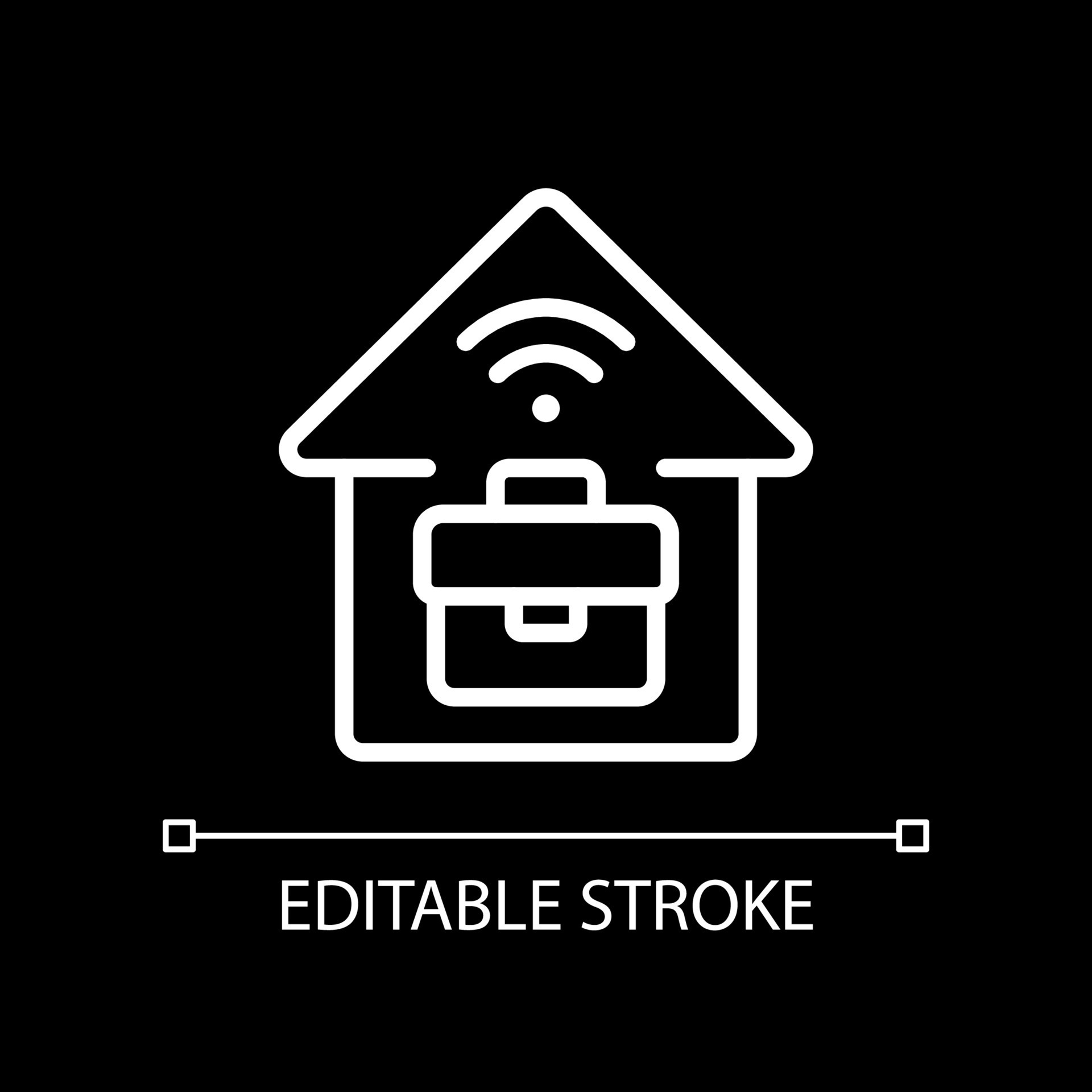 Telecommuting Pixel Perfect White Linear Icon For Dark Theme Working From Home Increasing