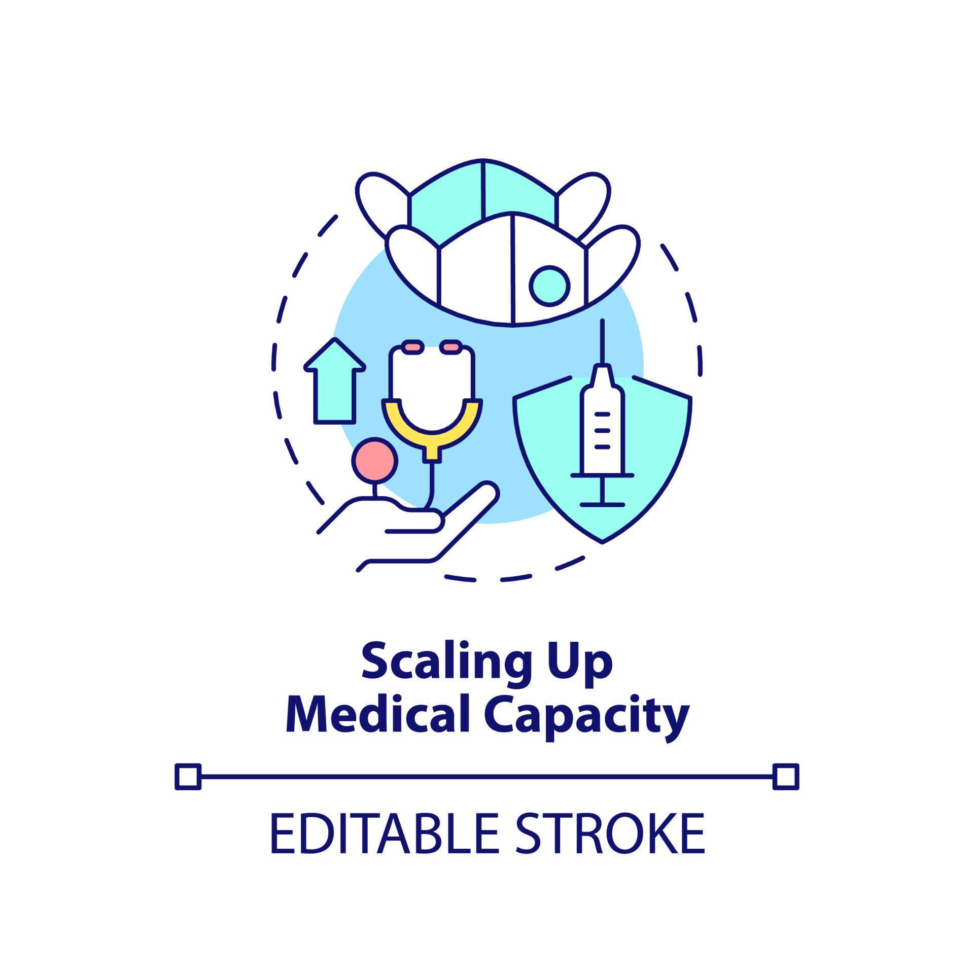 Scaling up medical capacity concept icon. International cooperation ... Scaling up medical capacity concept icon. International cooperation ...