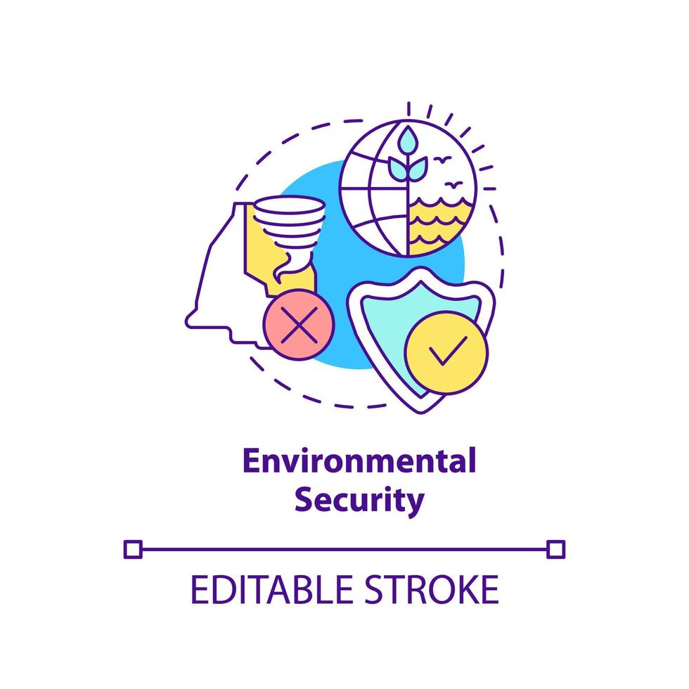 Environmental Security Concept Icon State Protection Against Disasters