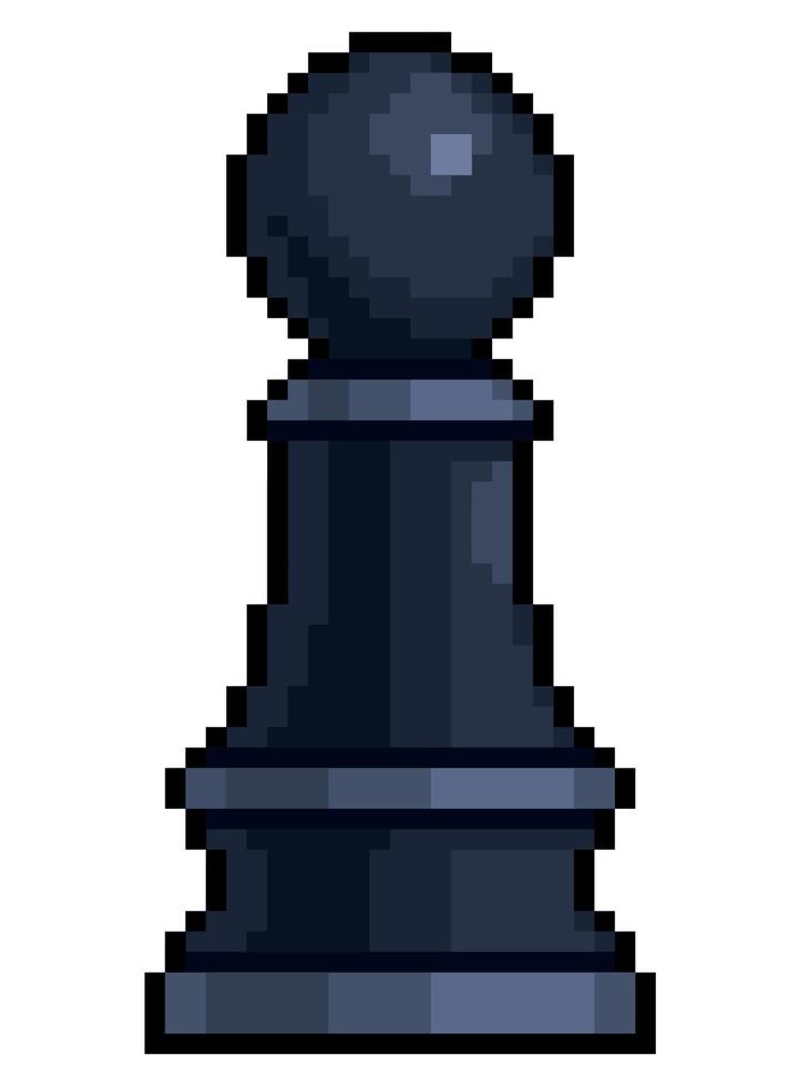 Pixel art Pawn Chess piece vector item for 8bit game on white ...