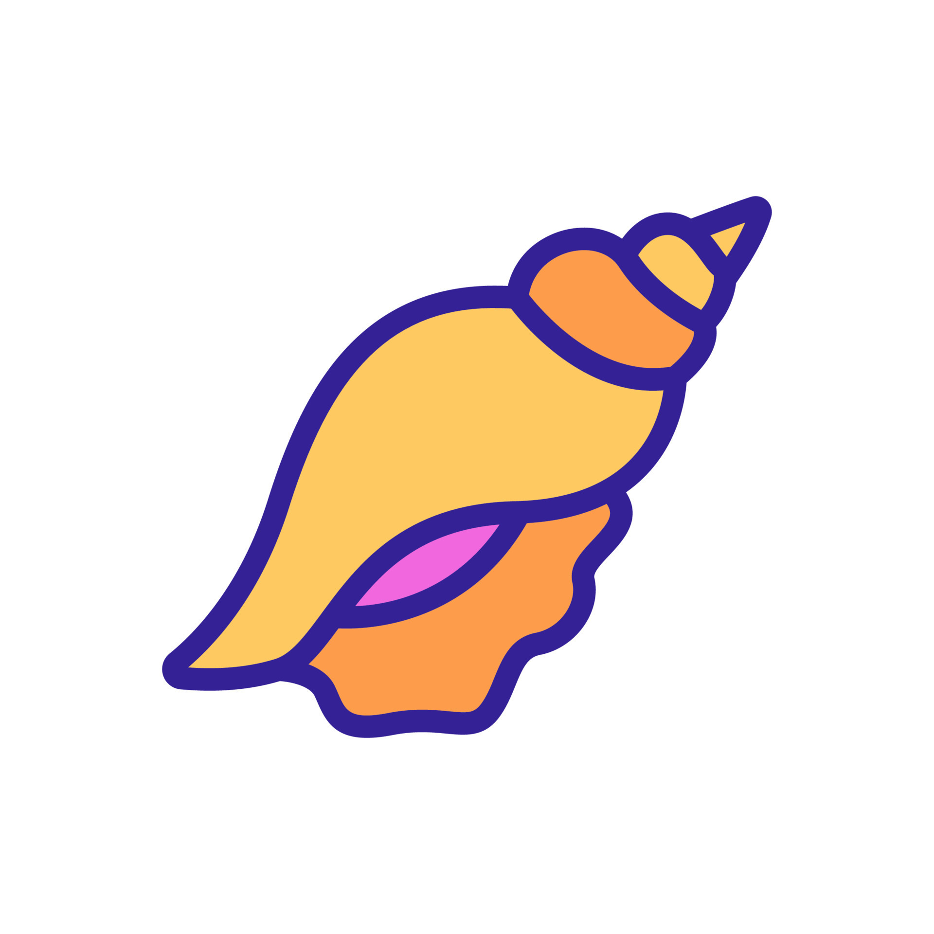 shell icon vector. Isolated contour symbol illustration 9726440 Vector ...