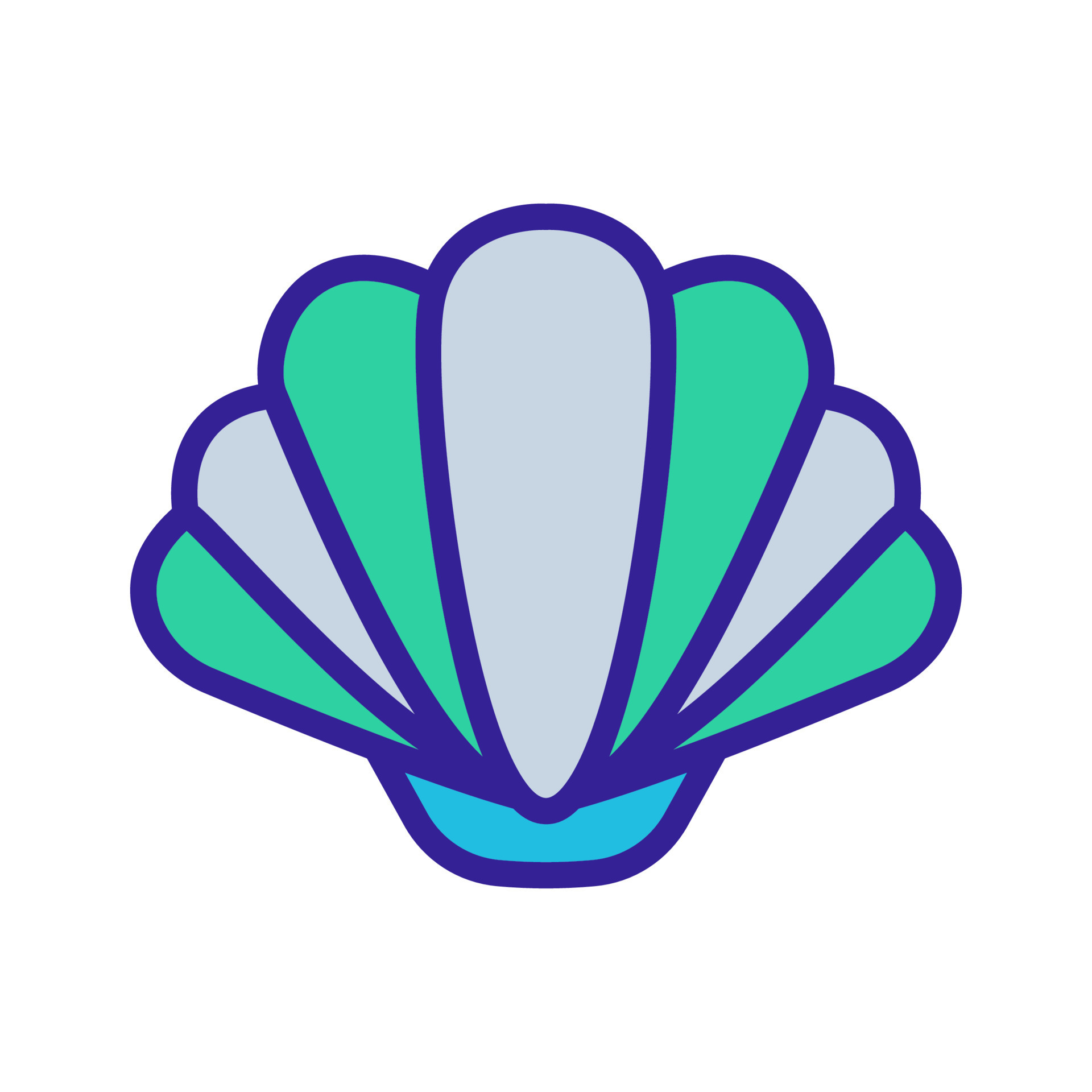 shell icon vector. Isolated contour symbol illustration 9726444 Vector ...