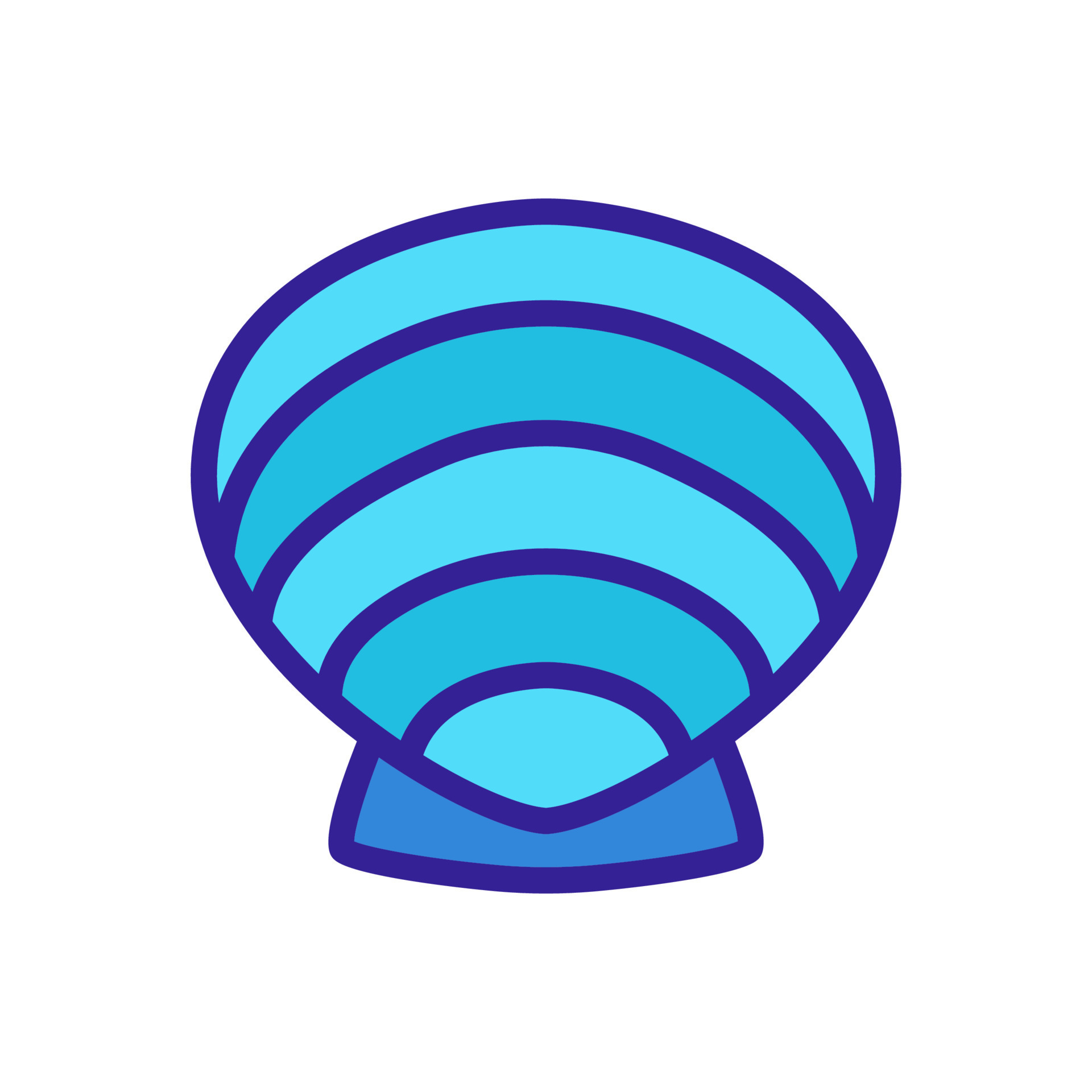 shell icon vector. Isolated contour symbol illustration 9726446 Vector ...