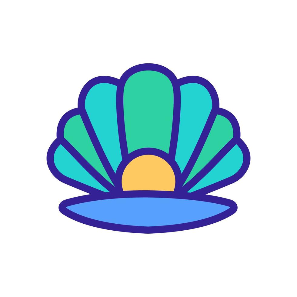 shell icon vector. Isolated contour symbol illustration 9726557 Vector ...