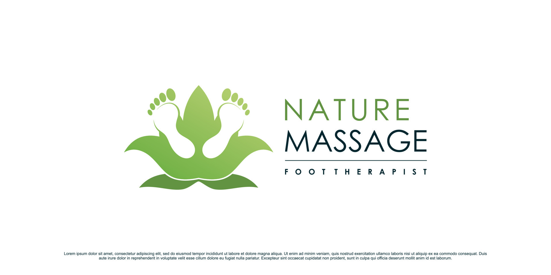 Foot Massage Therapy Logo Design With Leaf Element And Unique Concept Premium Vector 9731563