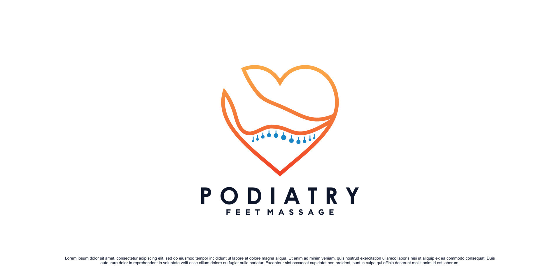 Feet Massage Logo Design With Ankle Concept And Love Element Premium Vector 9731611 Vector Art