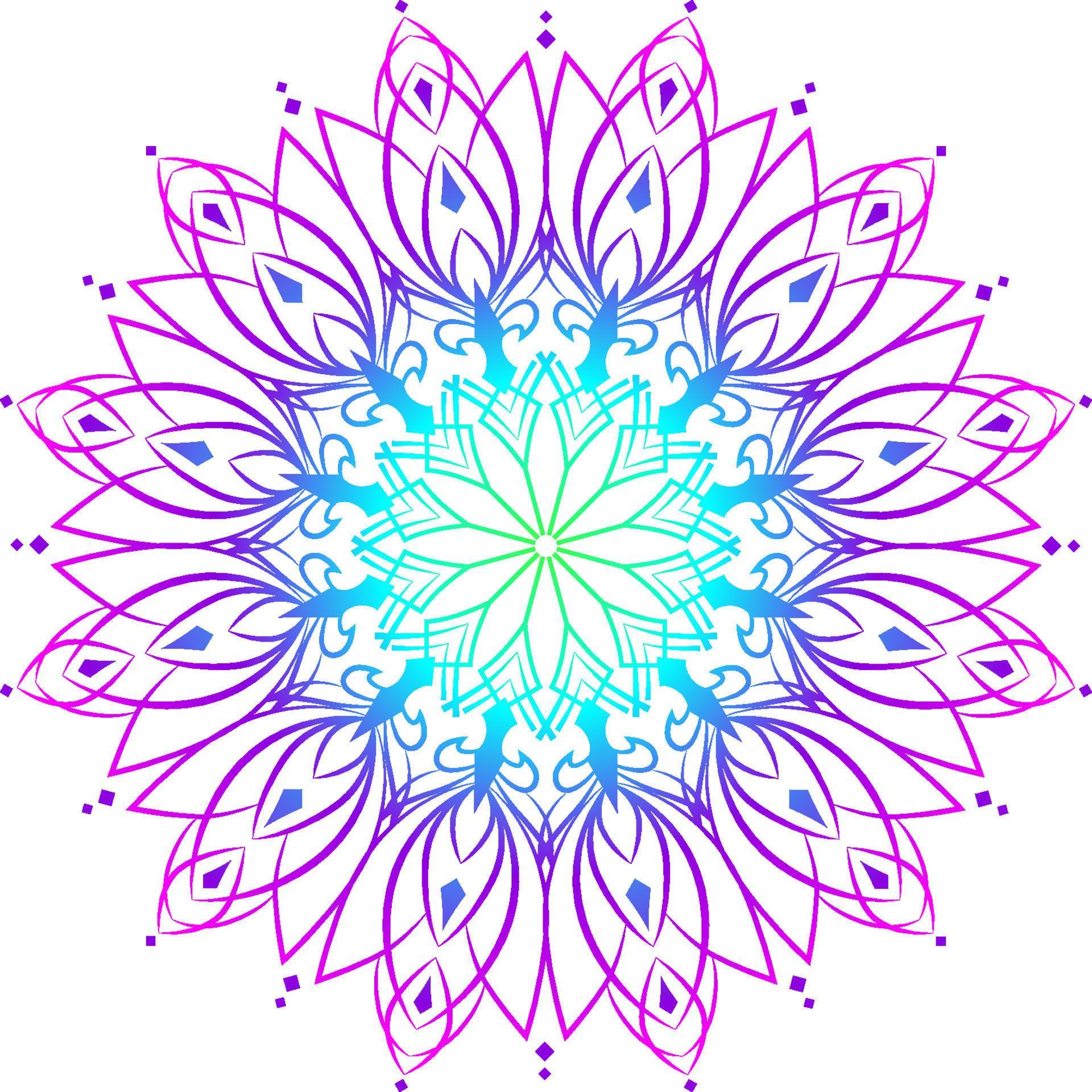 Gradient color mandala pattern 9731775 Vector Art at Vecteezy