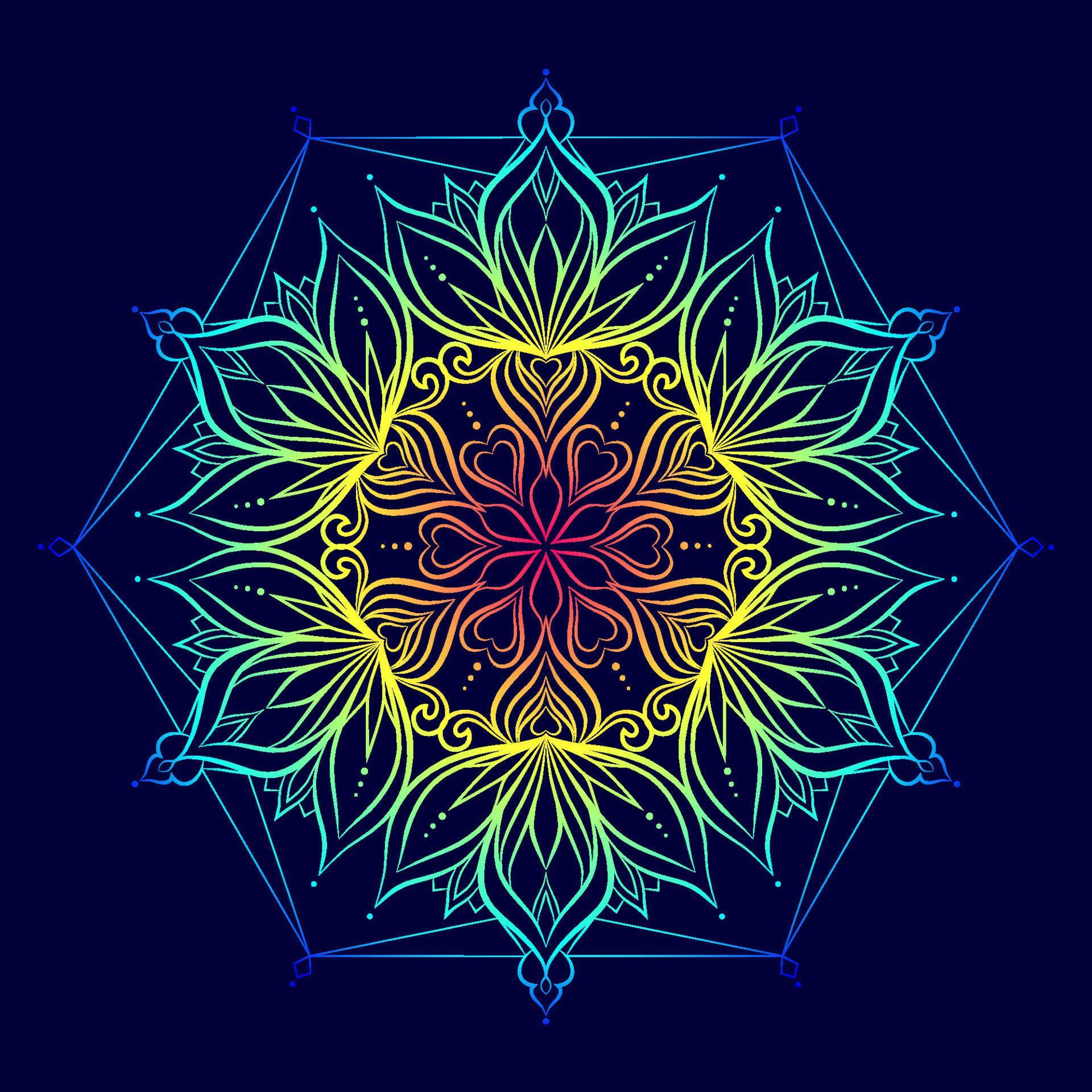 Gradient color mandala pattern 9731777 Vector Art at Vecteezy