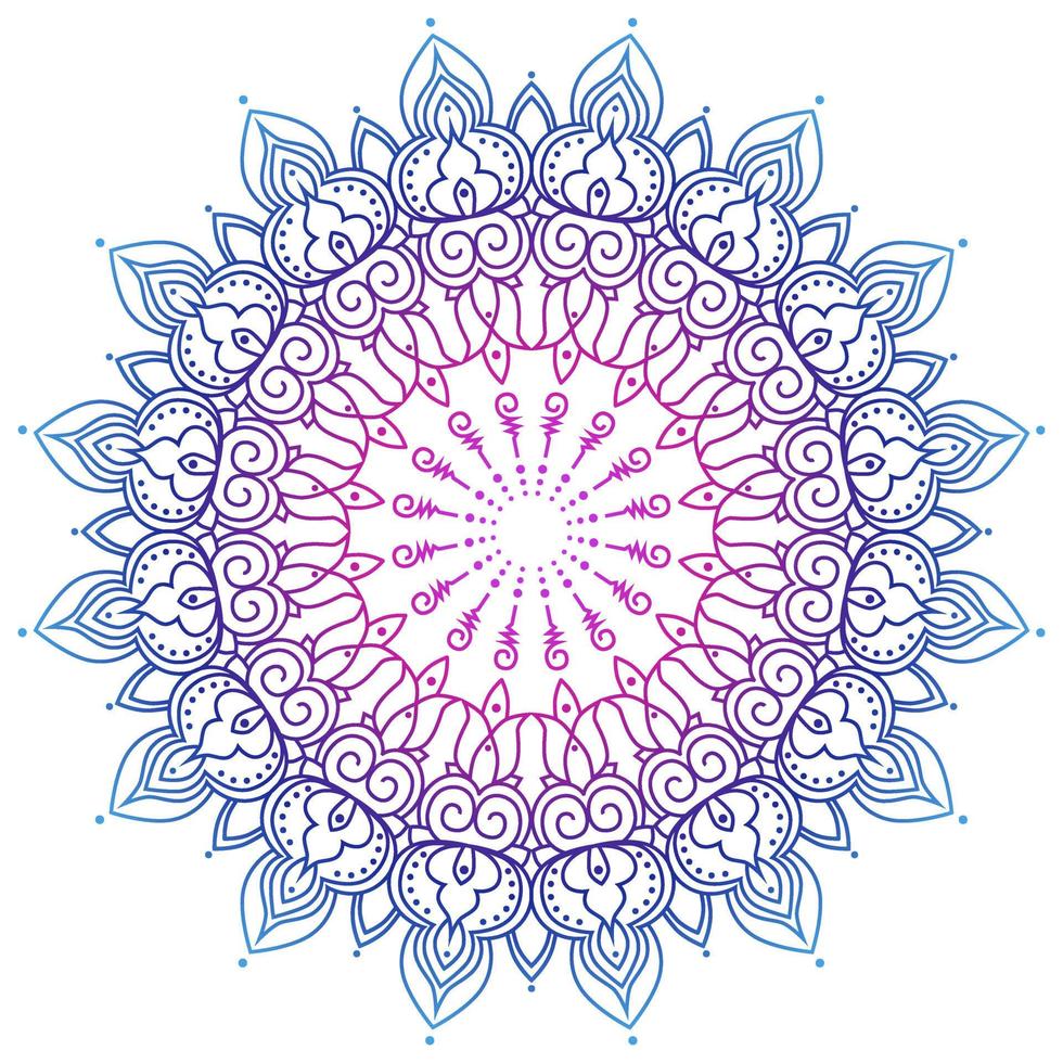 Gradient color mandala pattern 9732028 Vector Art at Vecteezy
