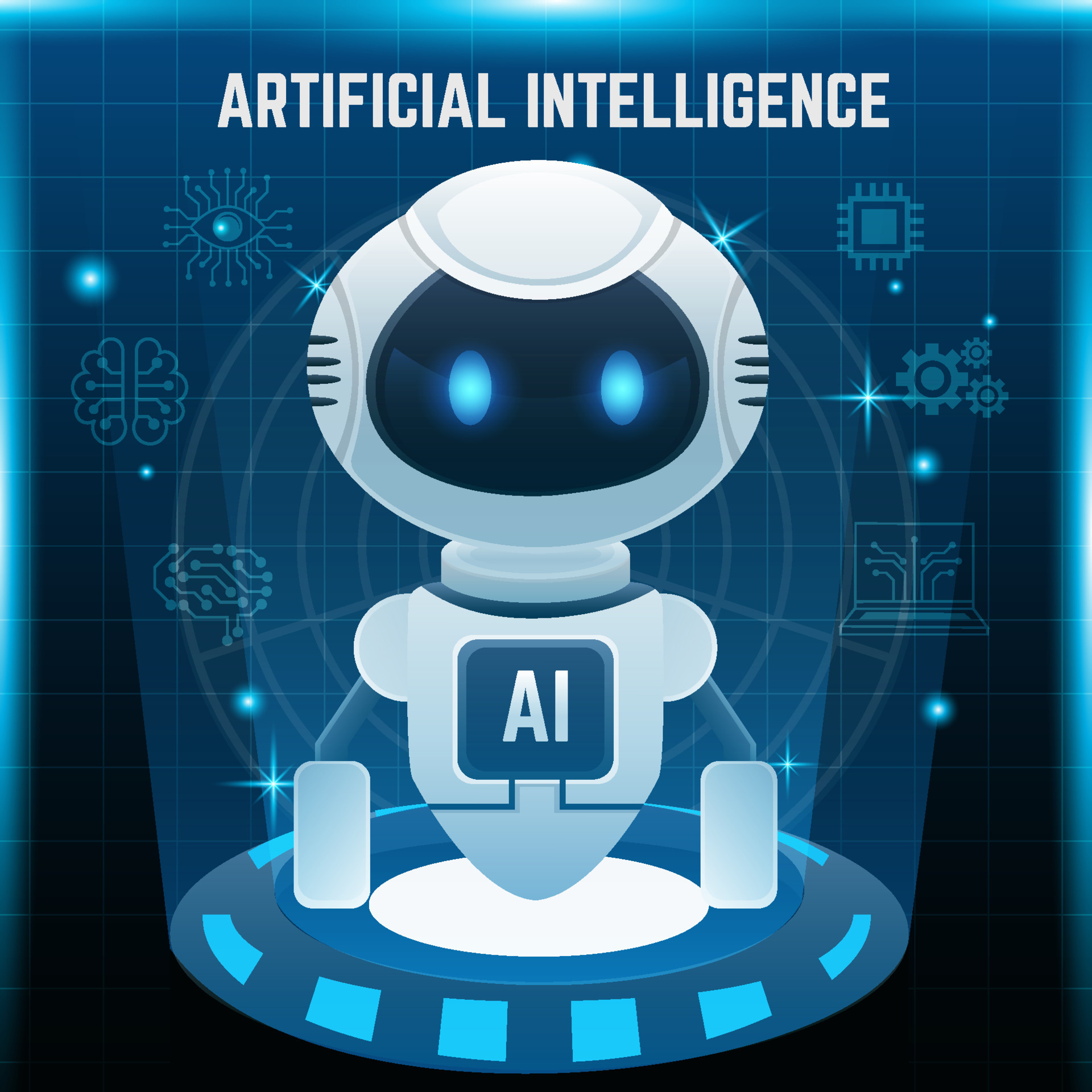 concepto de robot de inteligencia artificial 9732555 Vector en Vecteezy