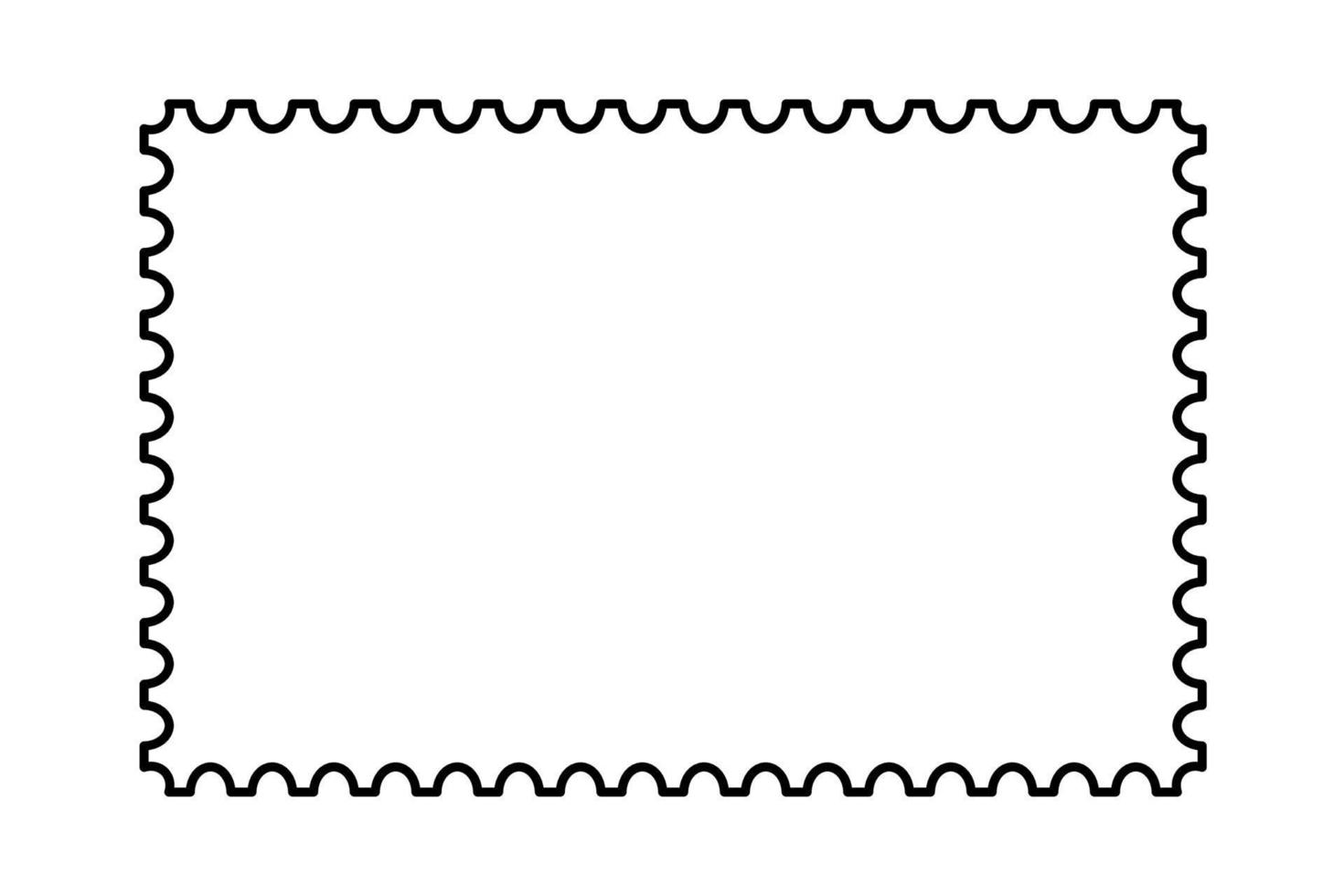 Postage Stamp Frame Empty Border Template For Postcards And Letters