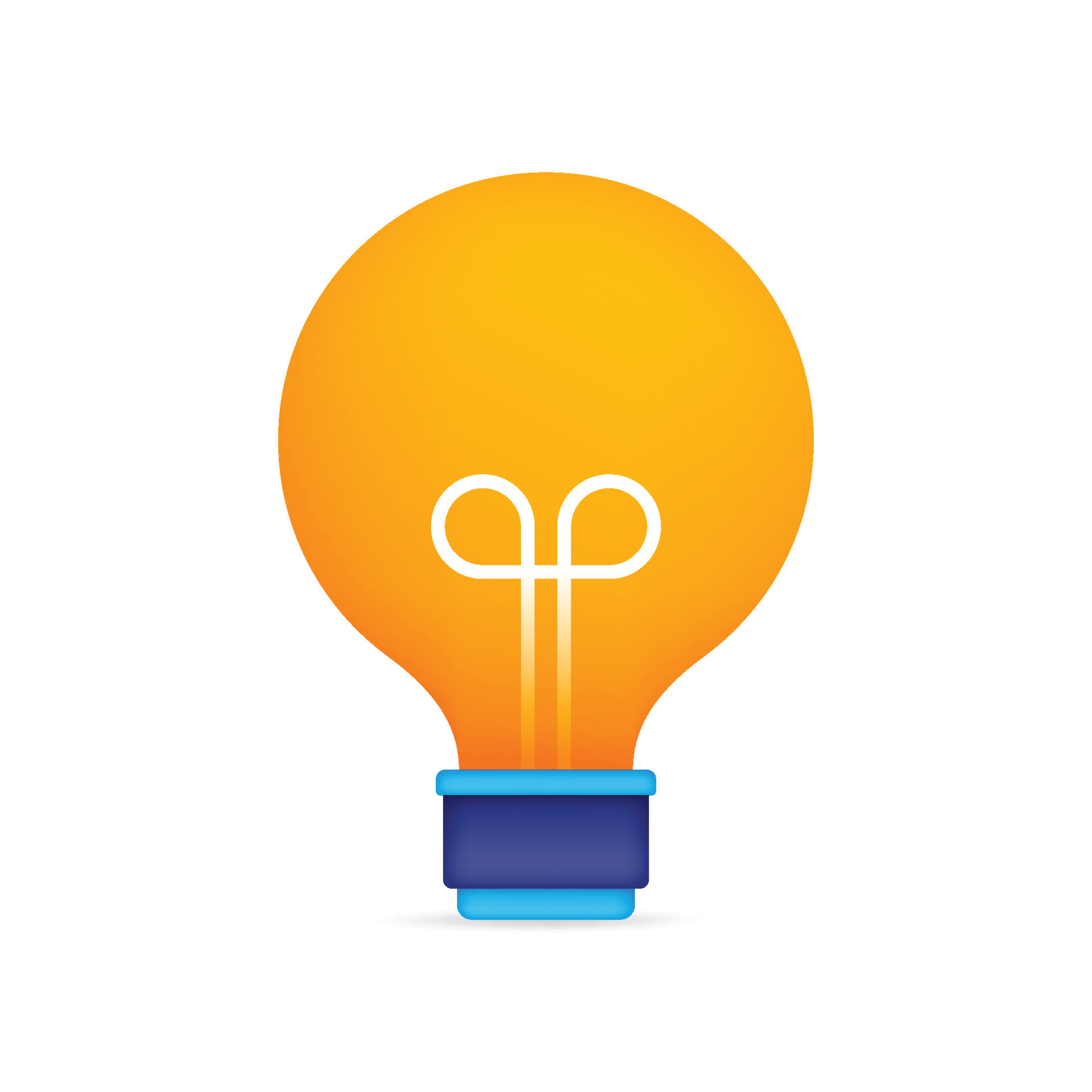Vector design of 3D light bulb for ideas and abstract thinking on ...