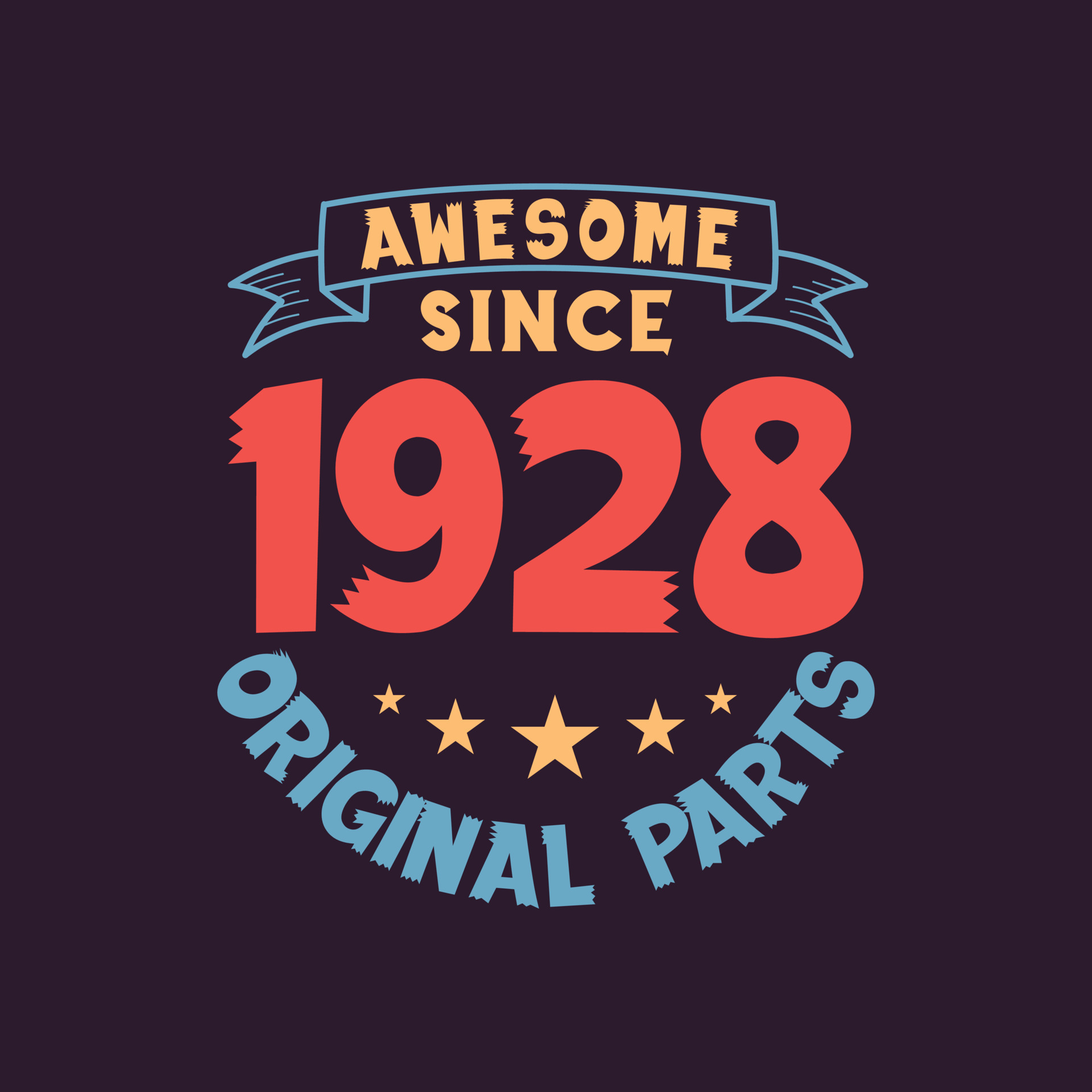 impresionante desde 1928 piezas originales. cumpleaños retro de la ...