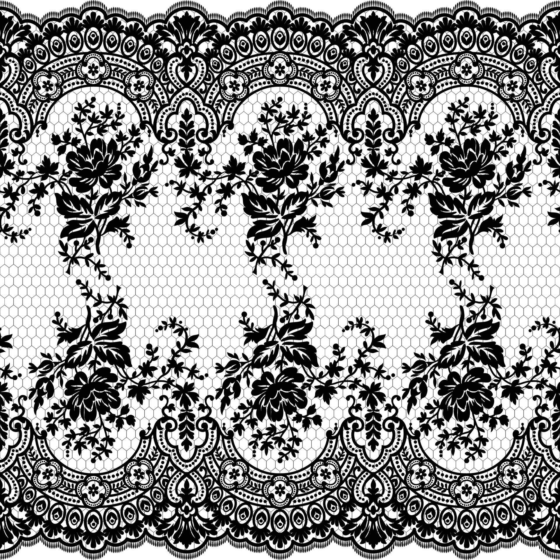Old lace seamless pattern, ornamental flowers. Vector texture. 9741477 ...