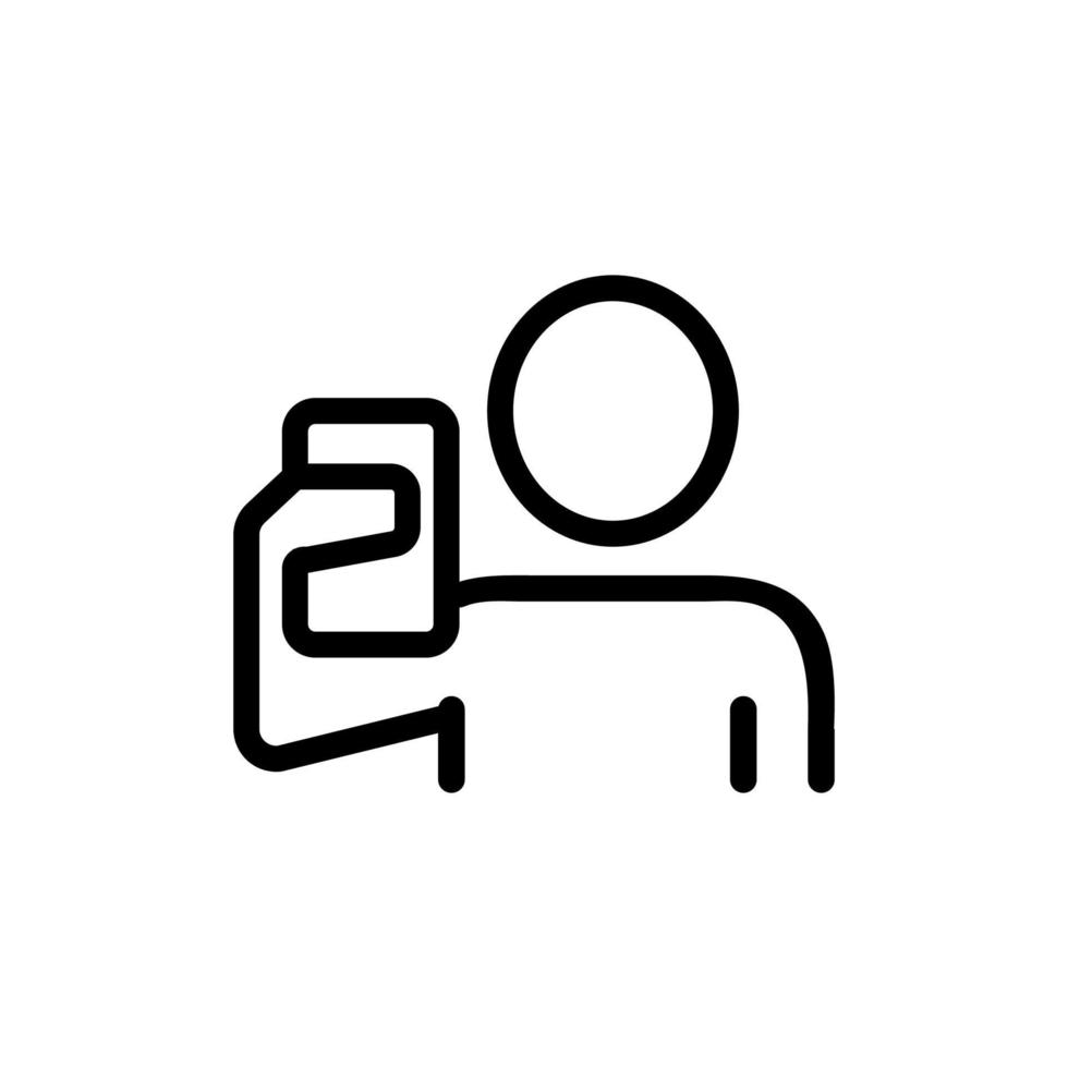 Man Holding Selfie Camera Icon Vector Outline Illustration 9741531 Vector Art At Vecteezy