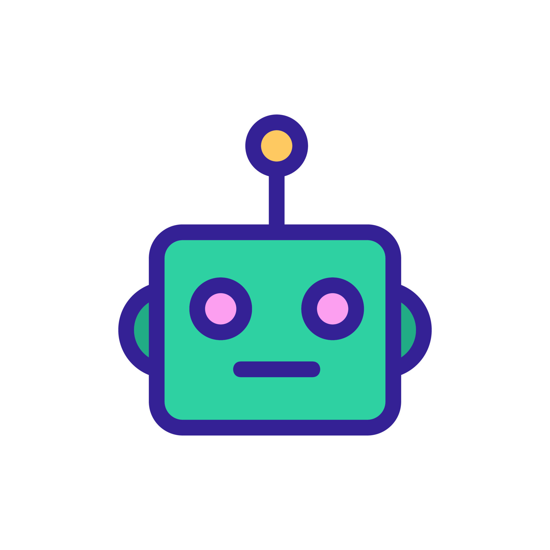 Robot icon vector. Isolated contour symbol illustration 9742538 Vector ...