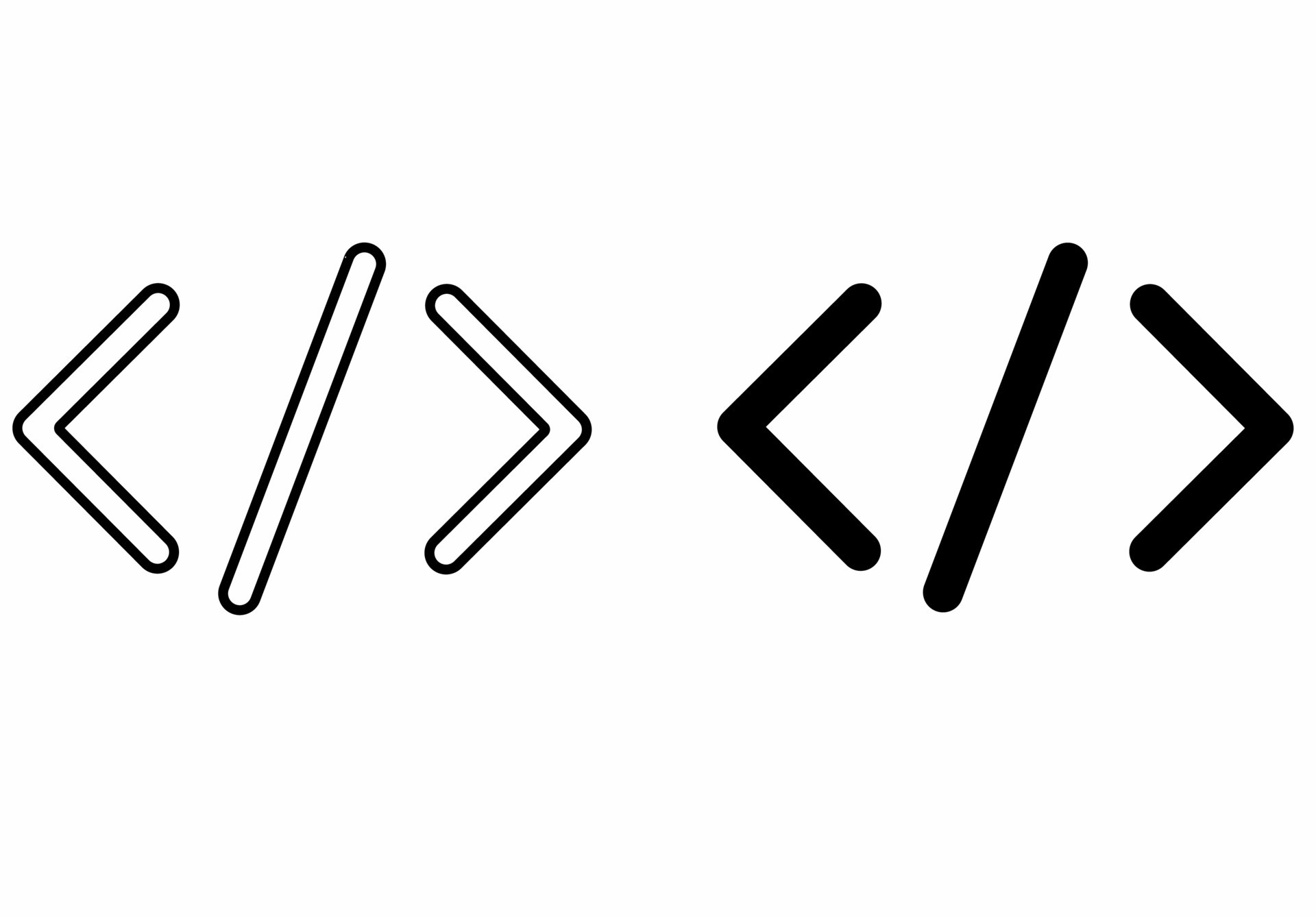 Code Icon set isolated on white background.coding sign 9742876 Vector ...