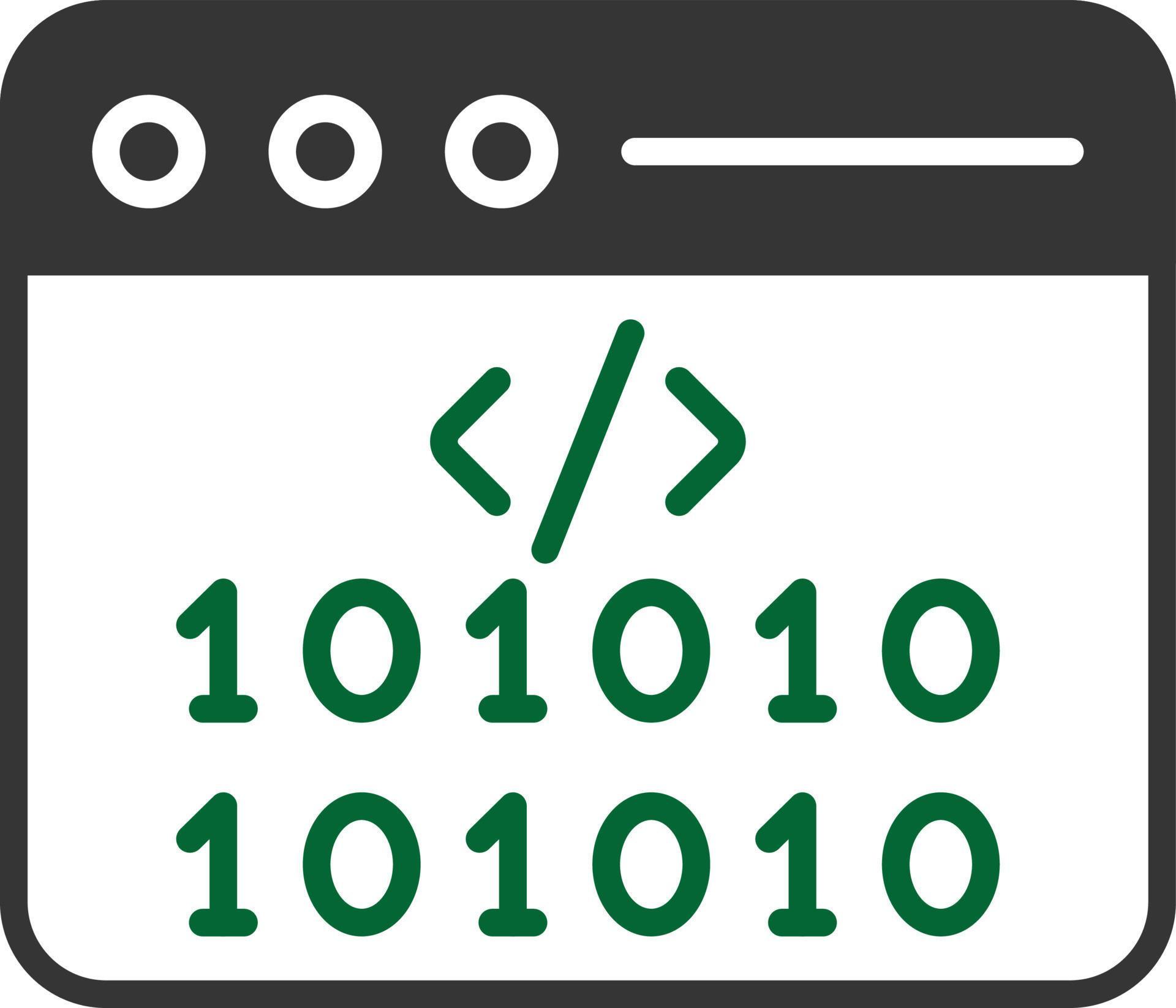 Coding Glyph Two Color 9745215 Vector Art at Vecteezy