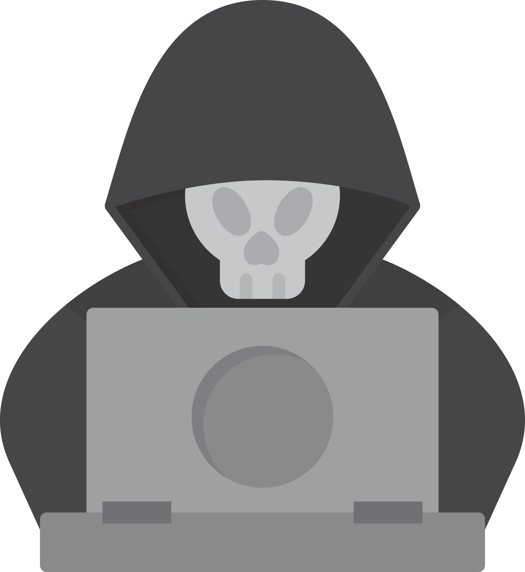 Hacker Flat Greyscale 9746020 Vector Art at Vecteezy