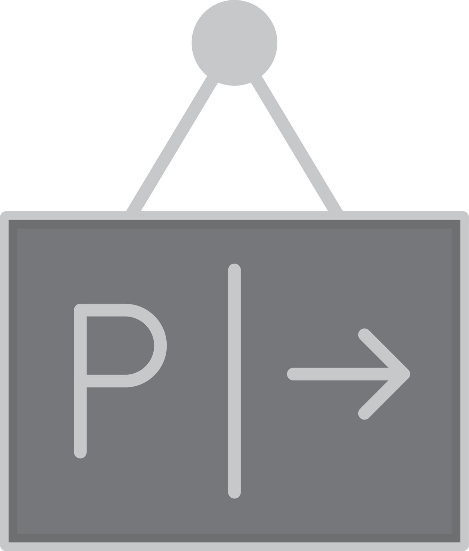 Parking Sign Flat Greyscale 9746780 Vector Art at Vecteezy