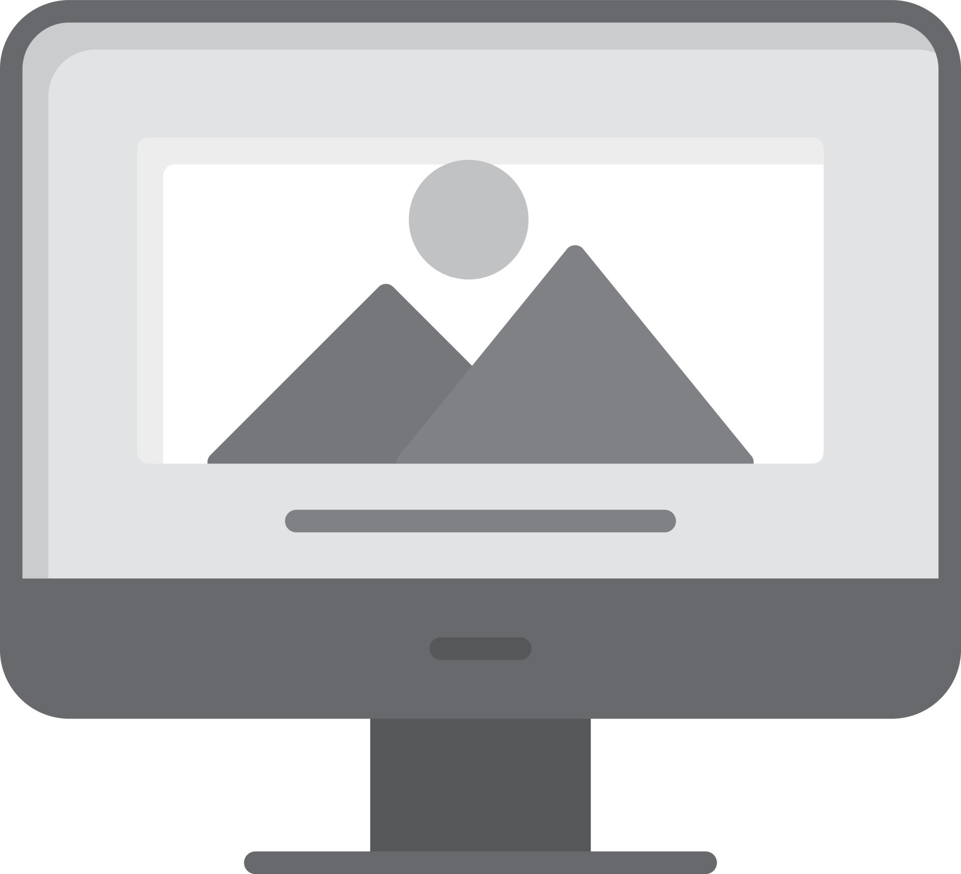 Computer Flat Greyscale 9747680 Vector Art at Vecteezy