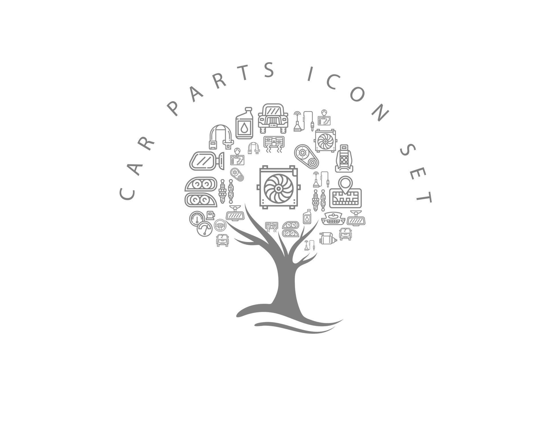 Car Parts Icon Set 9750013 Vector Art At Vecteezy
