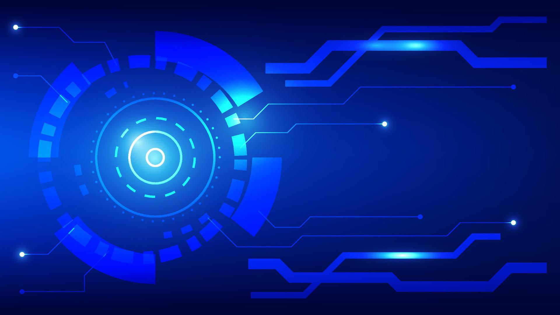 abstract futuristic innovation technology background concept. virtual glowing blue light Hi-tech ...