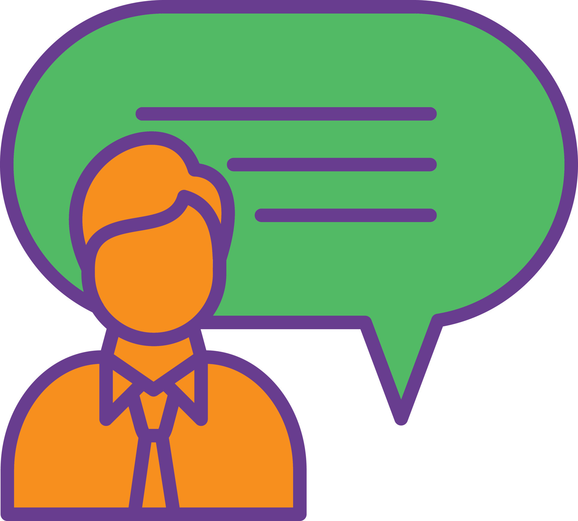 Speech Bubble Line Filled Two Color 9751557 Vector Art at Vecteezy
