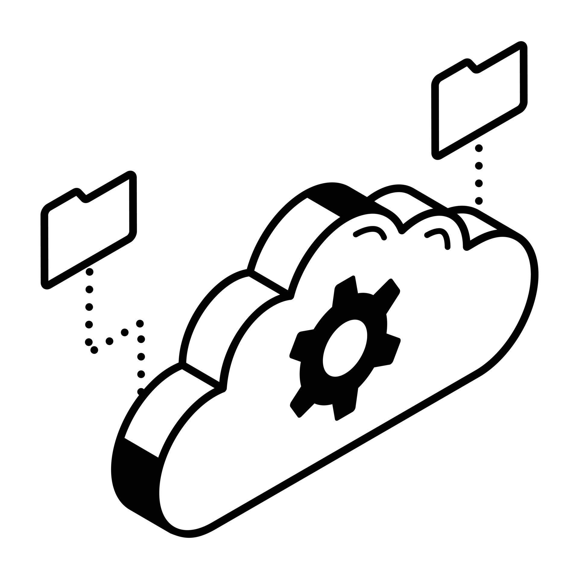 Trendy Isometric Vector Of Cloud Computing 9754450 Vector Art At Vecteezy