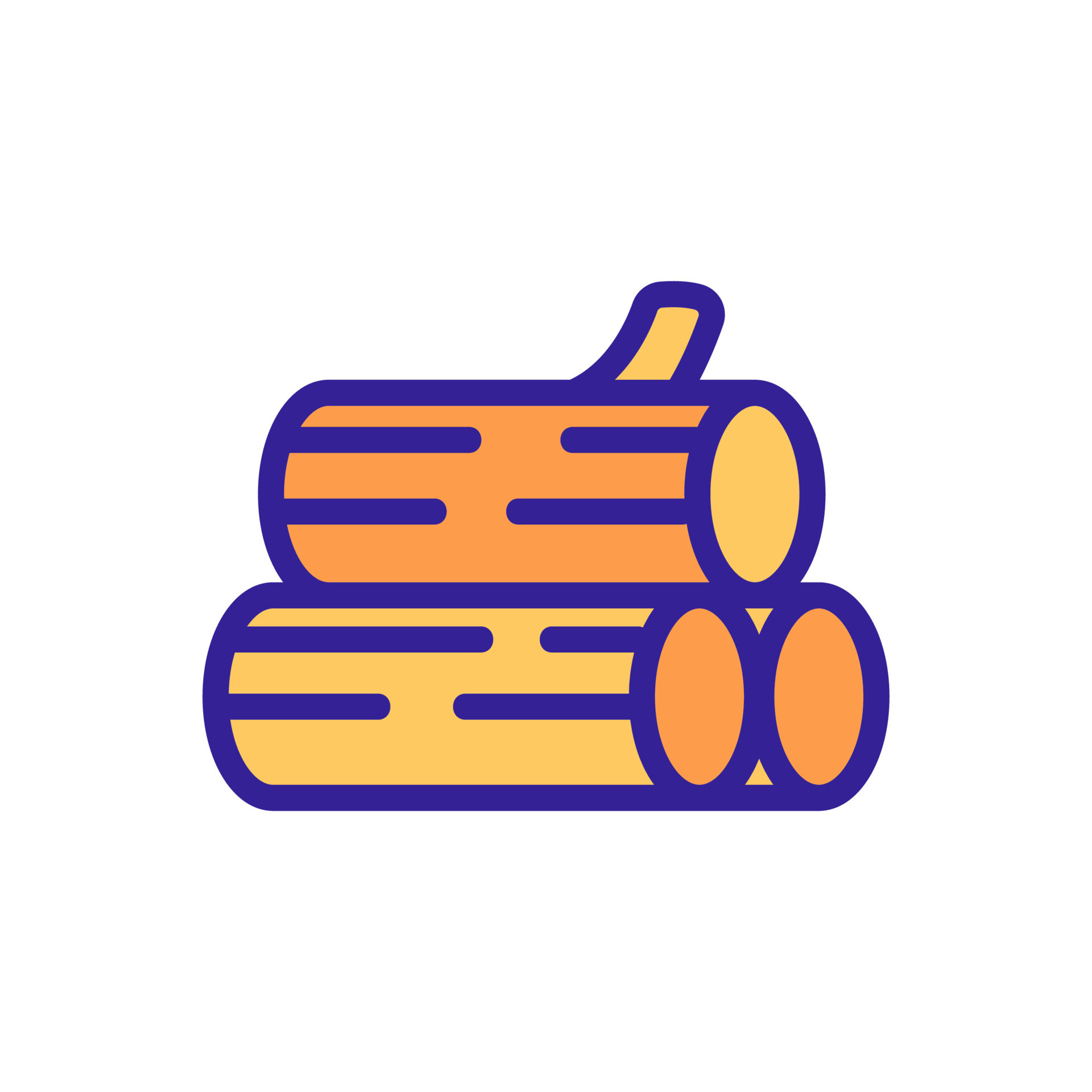 a stack of logs icon vector outline illustration 9758252 Vector Art at ...