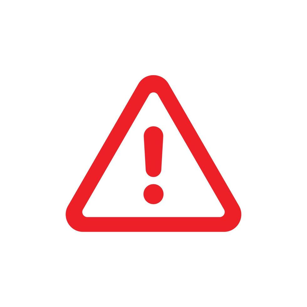 Eps10 Aviso De Peligro Vectorial Rojo O Icono De Riesgo Aislado En