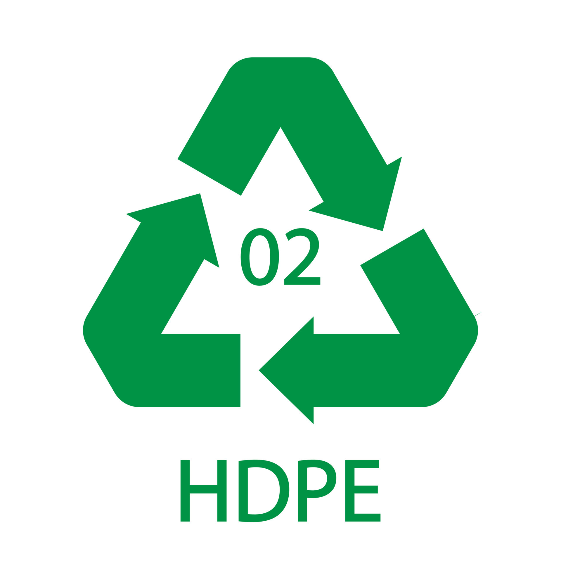 HDPE 02 recycling code symbol. Plastic recycling vector polyethylene ... HDPE 02 recycling code symbol. Plastic recycling vector polyethylene ...