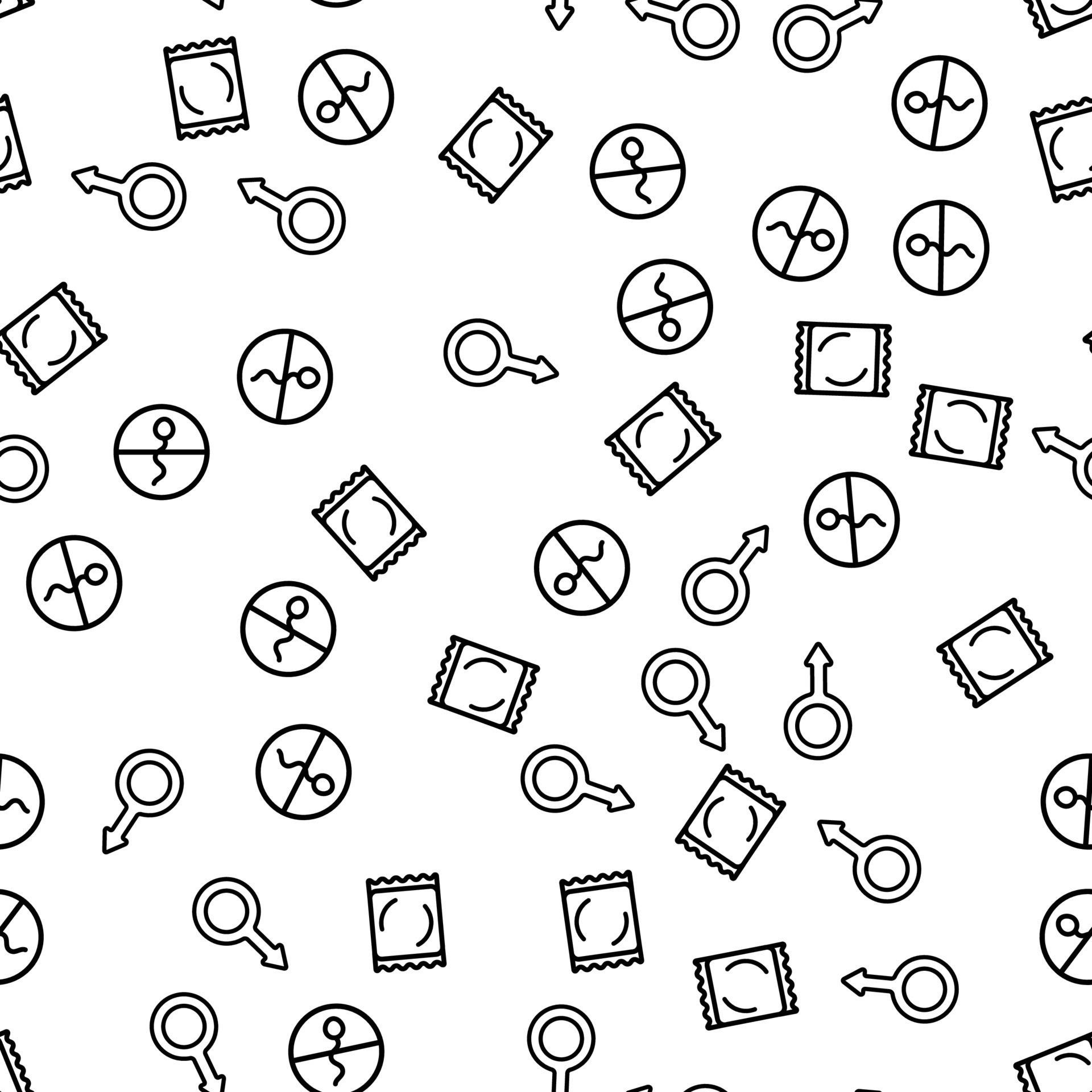 Condom Contraceptive Sex Seamless Pattern Vector 9762806 Vector Art At