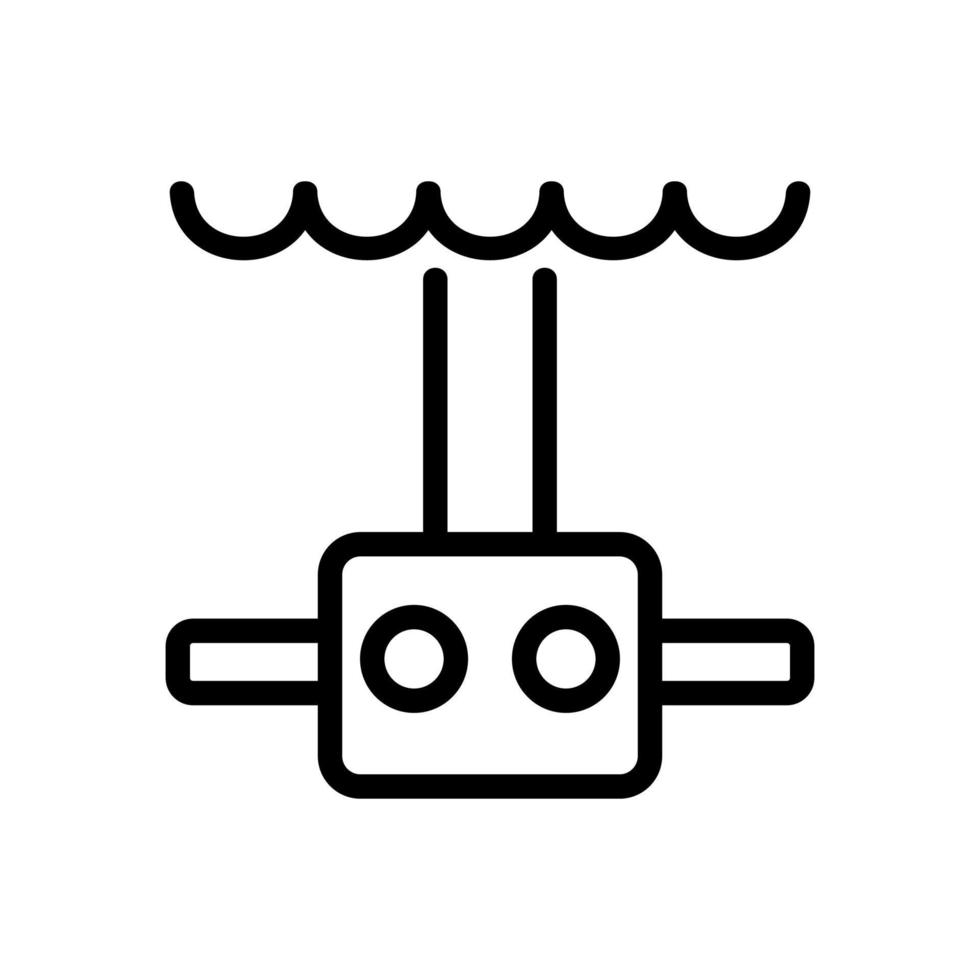 Periscope submarine icon vector. Isolated contour symbol illustration ... Periscope submarine icon vector. Isolated contour symbol illustration ...