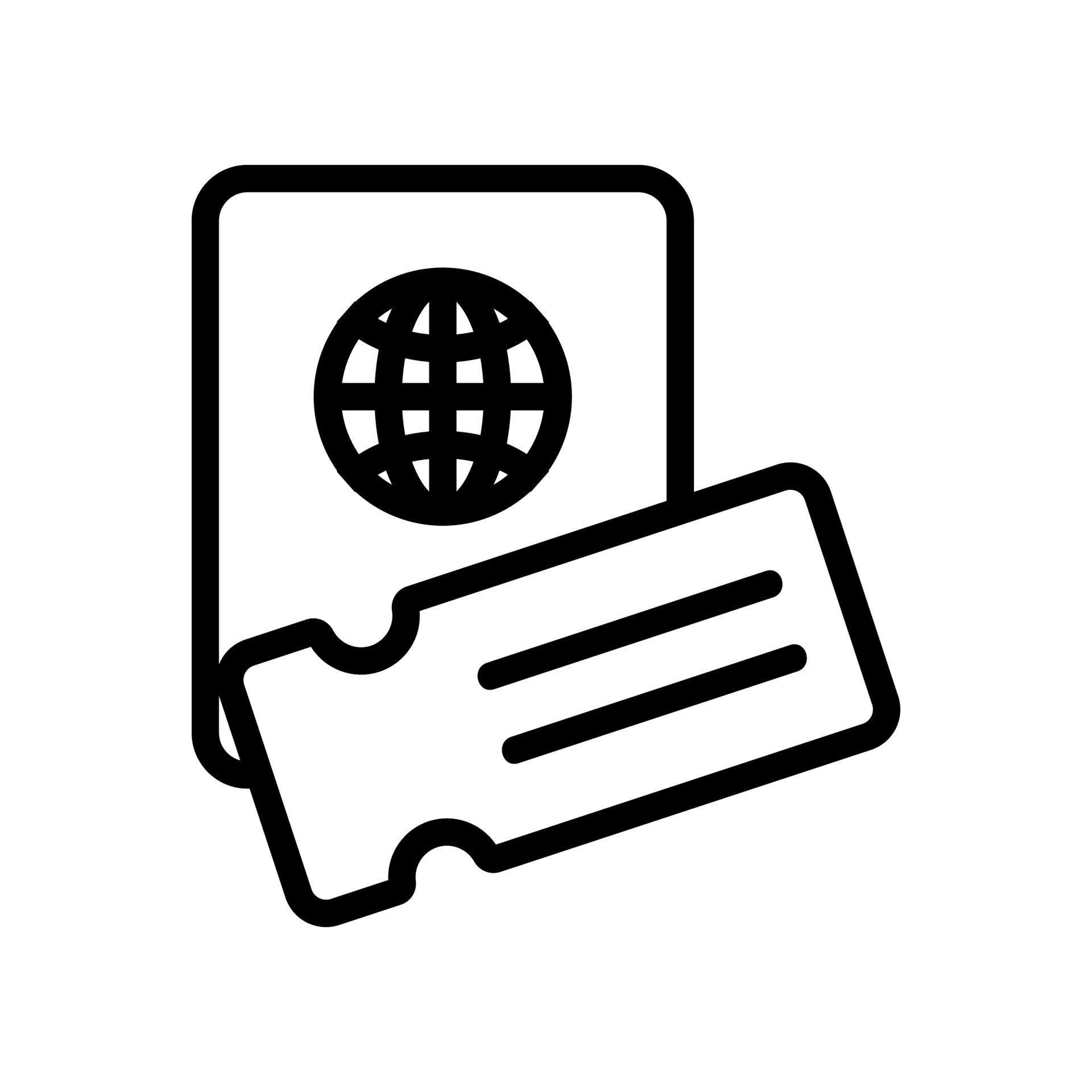 Passport Icon Vector Isolated Contour Symbol Illustration 9764001