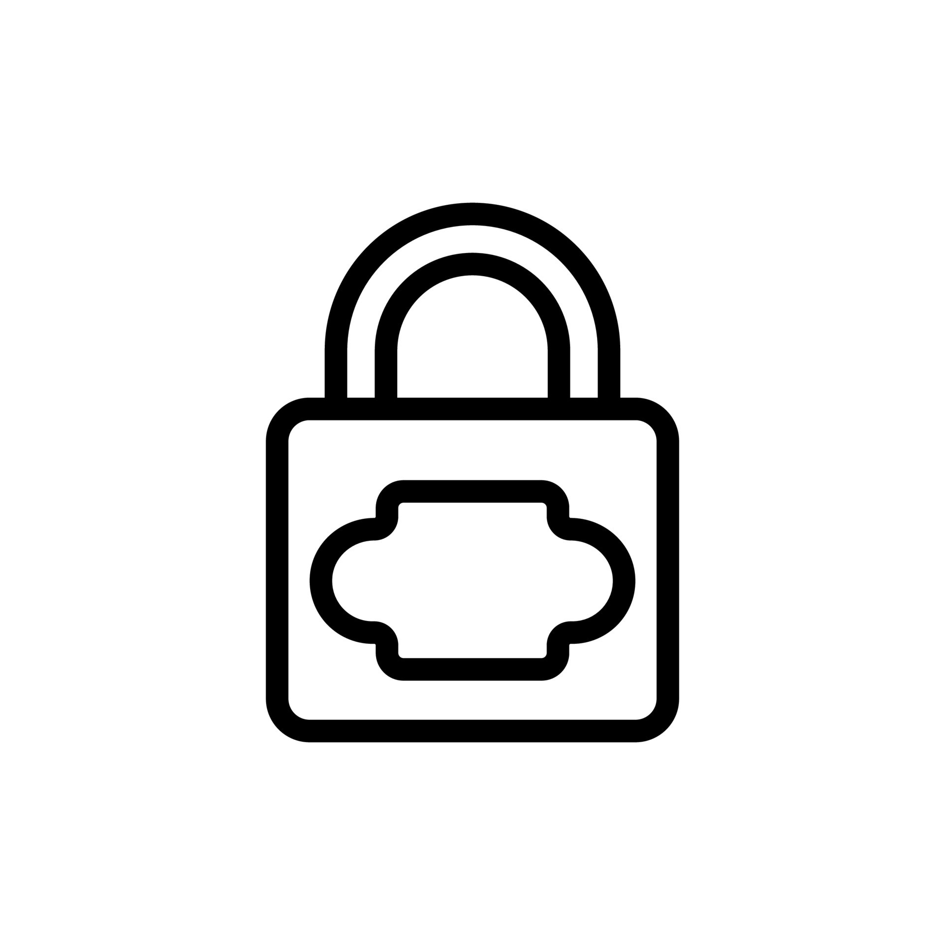 Password Lock Icon Vector Outline Illustration 9764009 Vector Art At Vecteezy