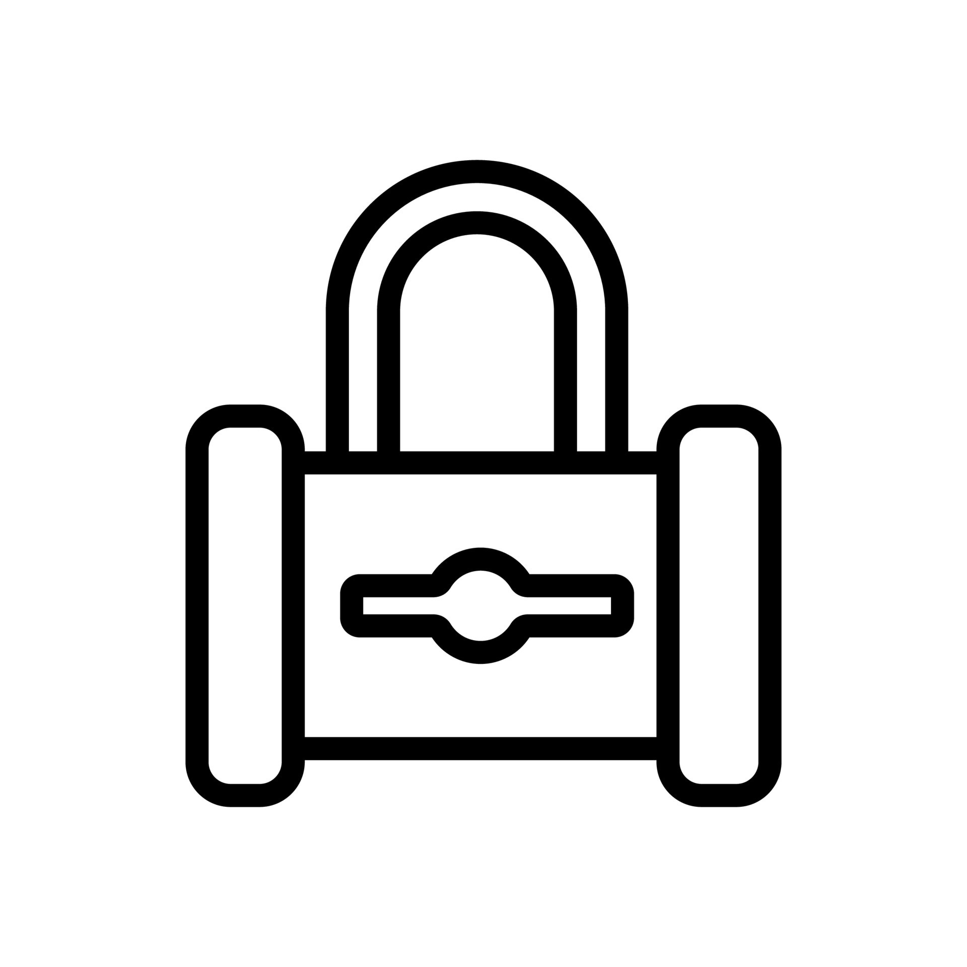 Password Lock Icon Vector Outline Illustration 9764175 Vector Art At Vecteezy