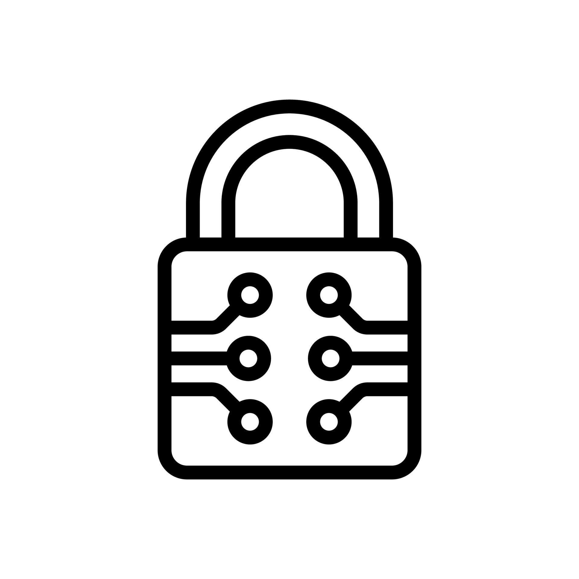 Password Cipher Icon Vector Outline Illustration 9764187 Vector Art At