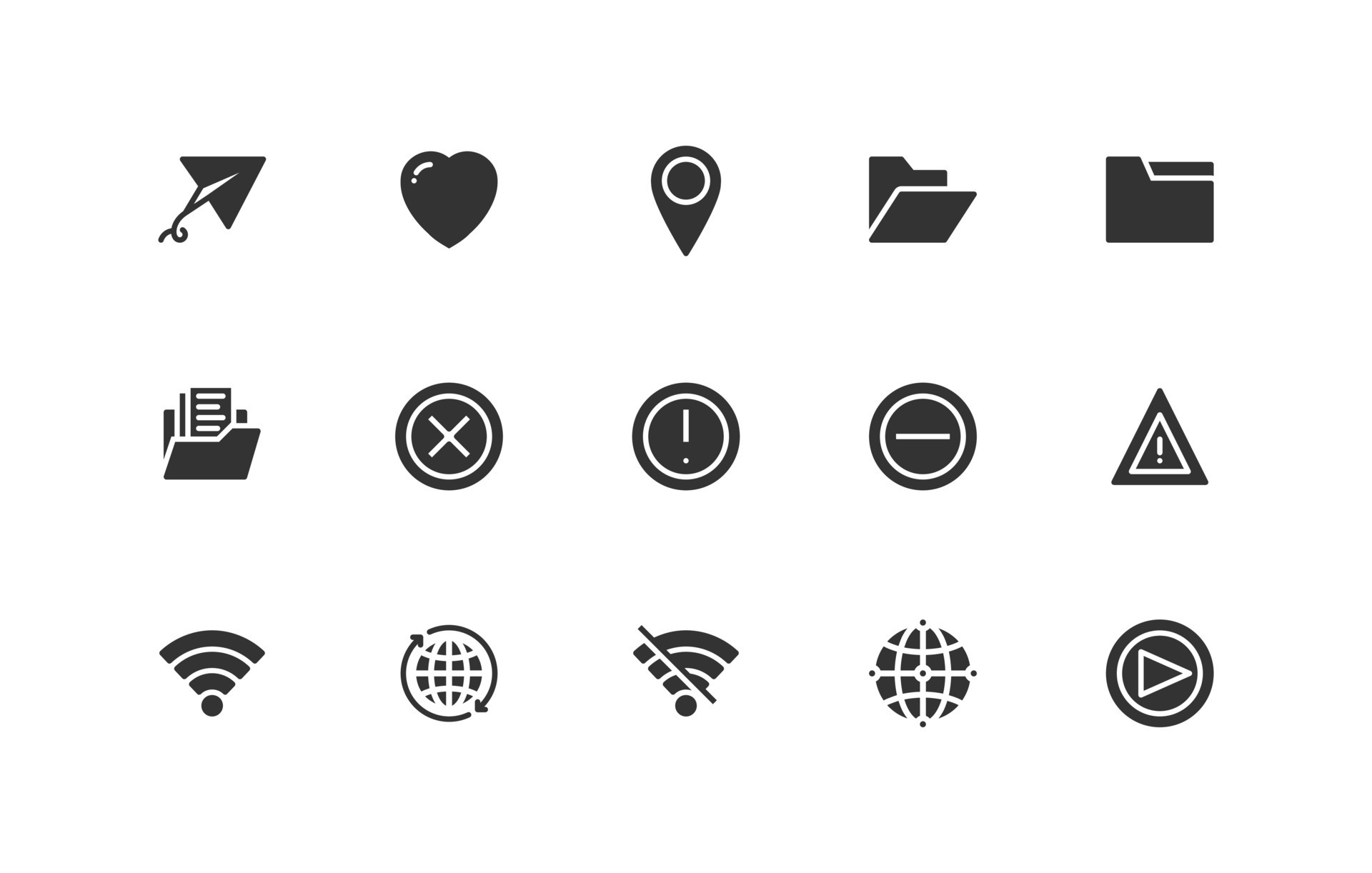 user interface essential icon set in glyph style and solid black color ...
