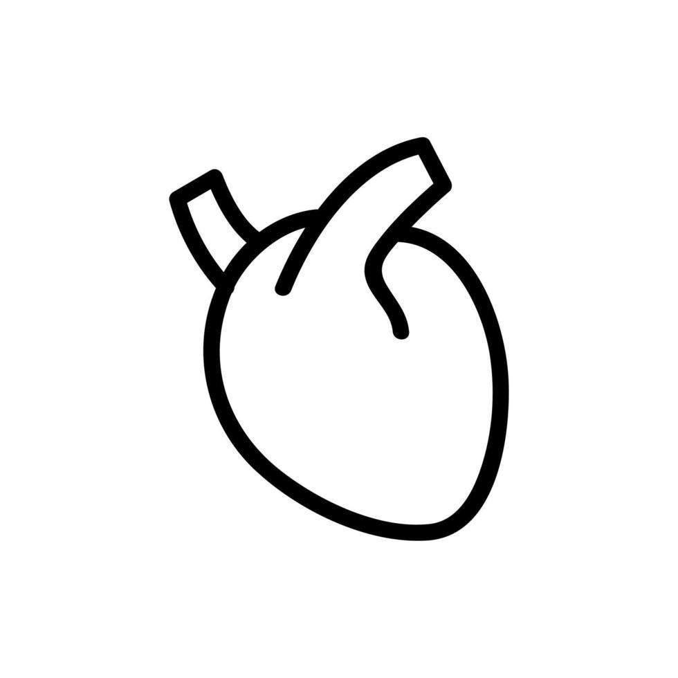 heart icon vector. Isolated contour symbol illustration 9764624 Vector ...